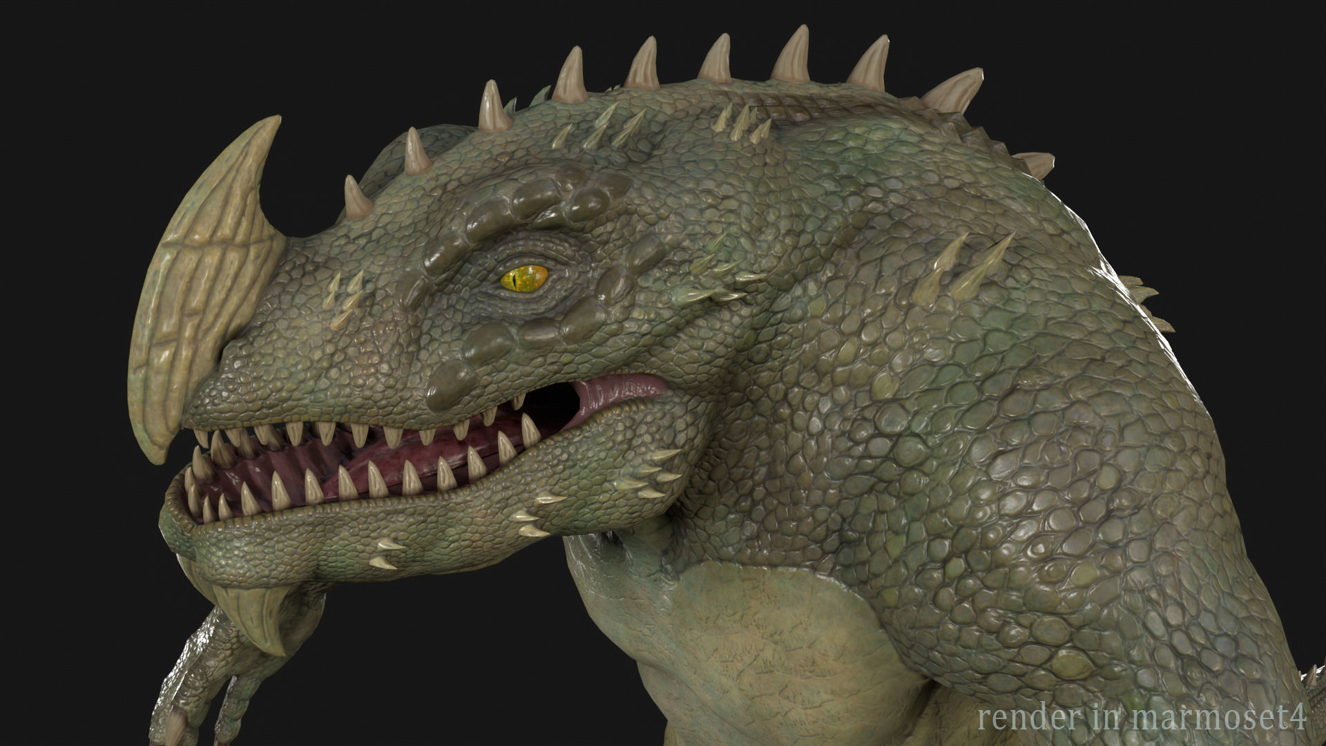 3D model Huge lizard monster VR / AR / low-poly | CGTrader