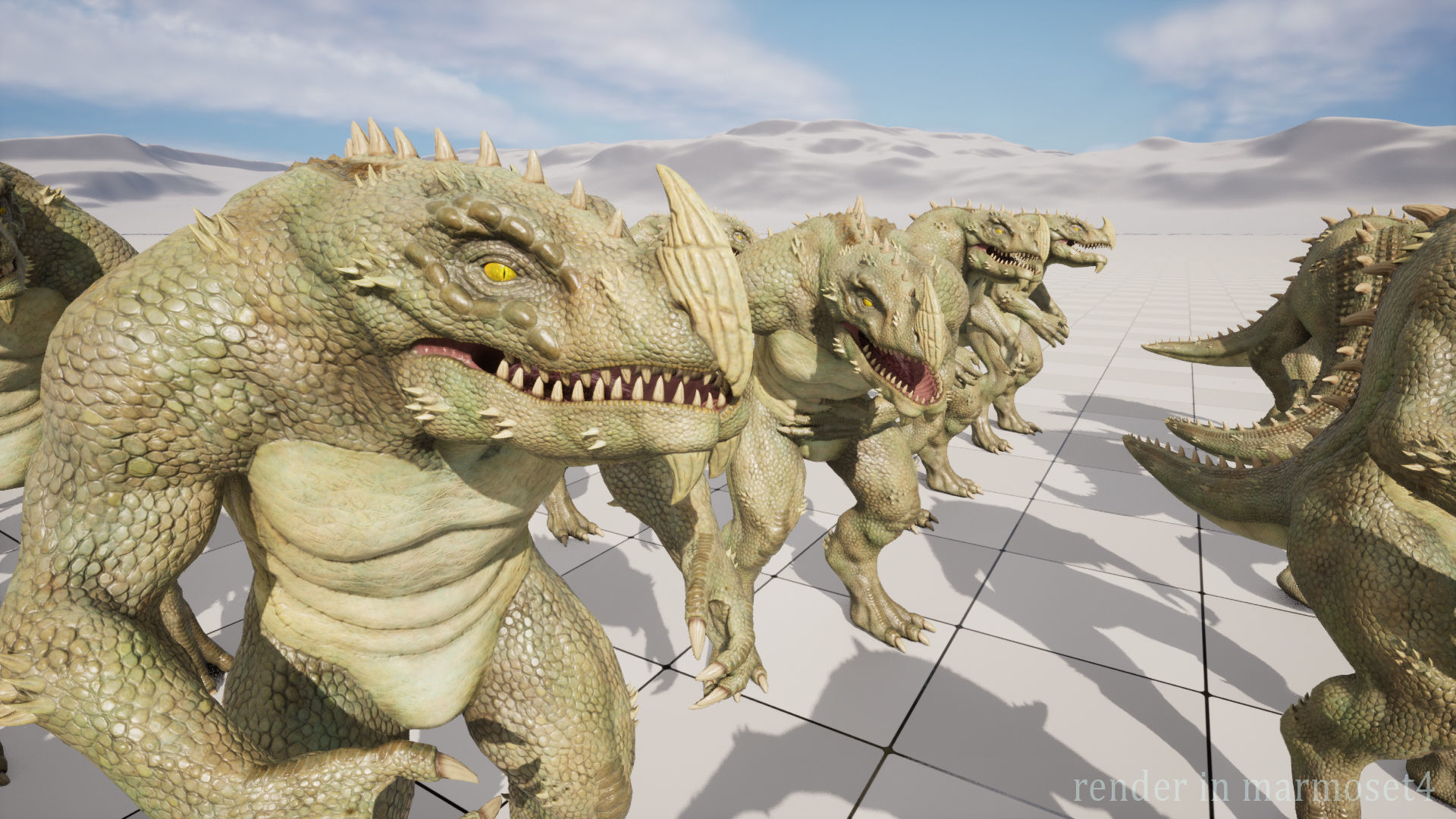 3D model Huge lizard monster VR / AR / low-poly | CGTrader