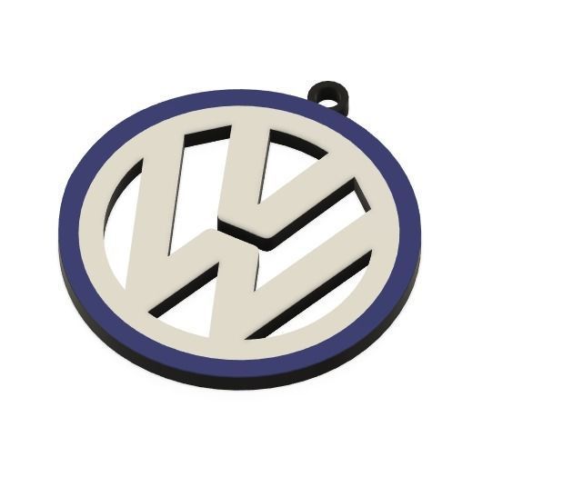 Keychain Volkswagen I 3D model 3D printable | CGTrader