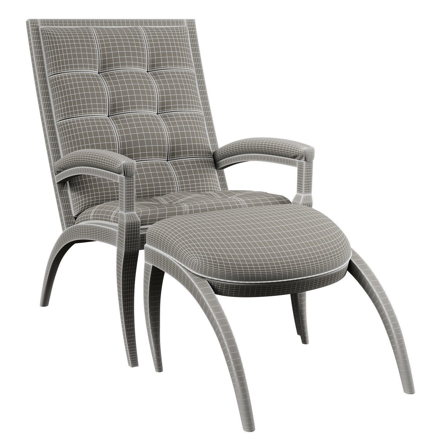 Arc Chair and Ottoman 3D model | CGTrader