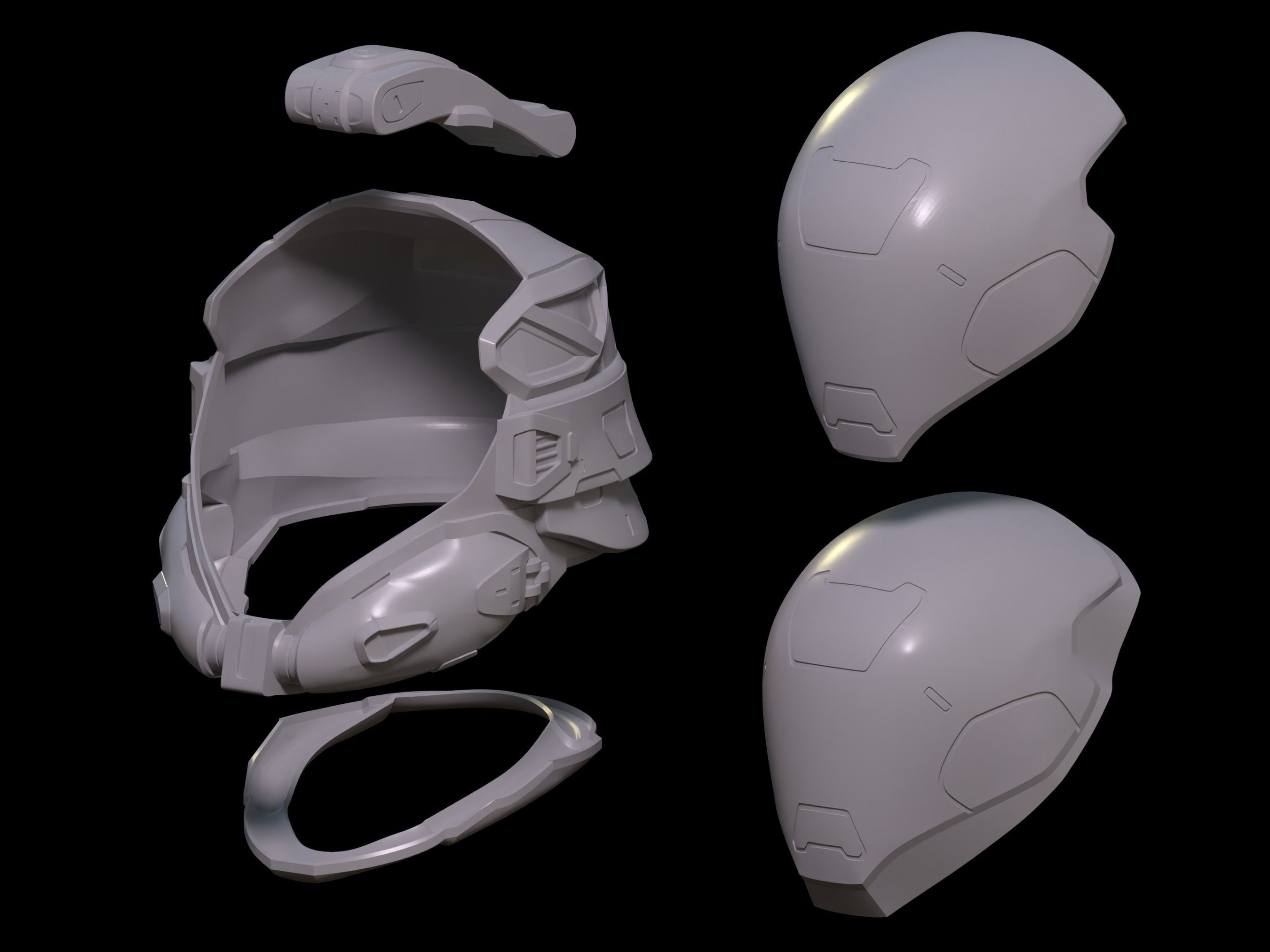 HALO Chonmage Helmet 3d print file 3D model 3D printable | CGTrader