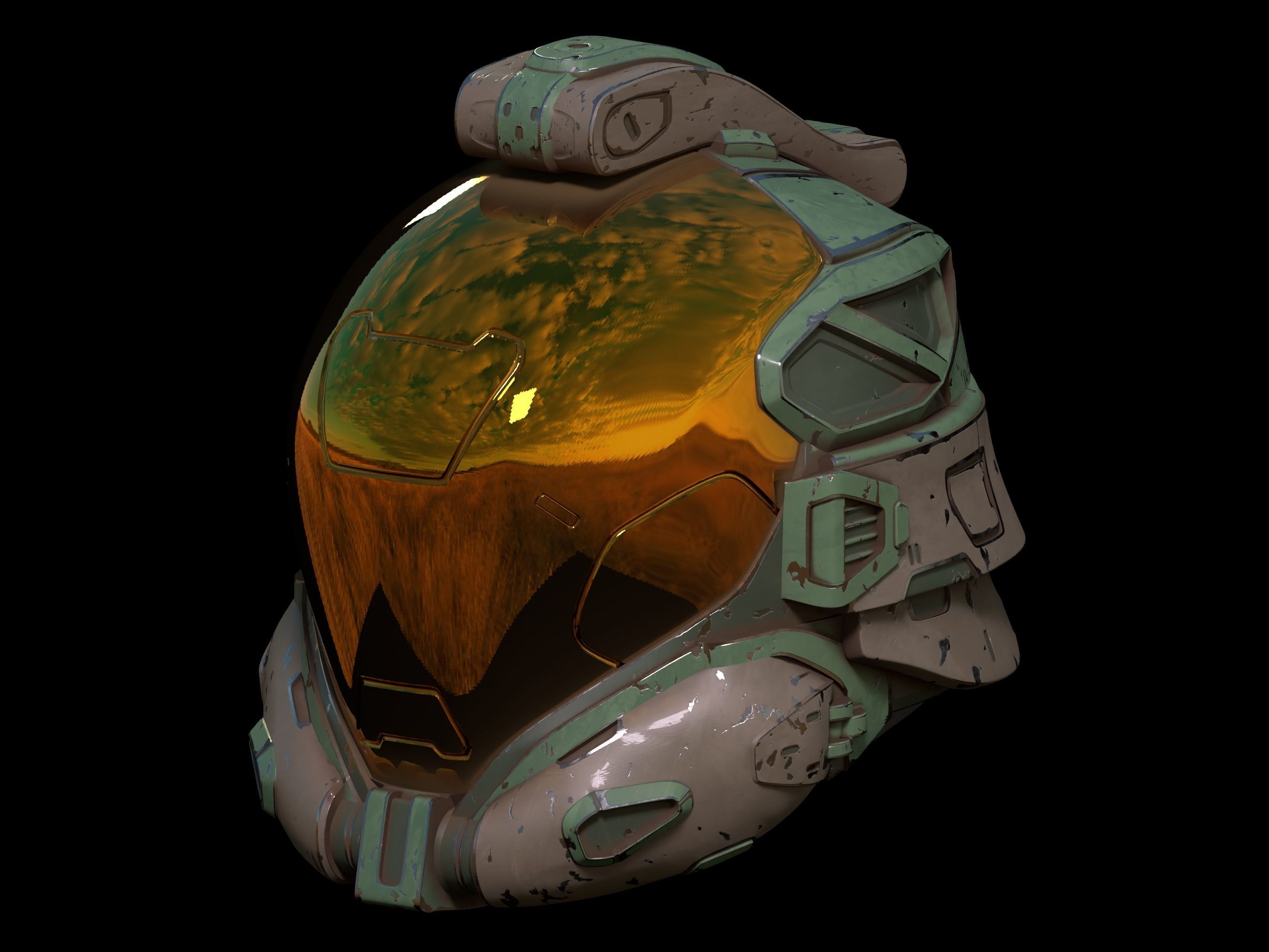 HALO Chonmage Helmet 3d print file 3D model 3D printable | CGTrader