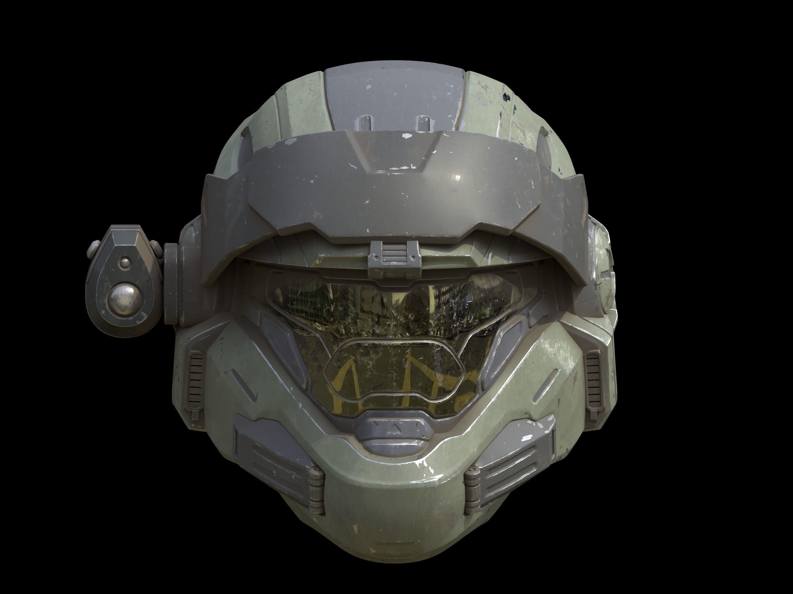 HALO MK V B helmet with attachments 3d print file 3D model 3D printable ...