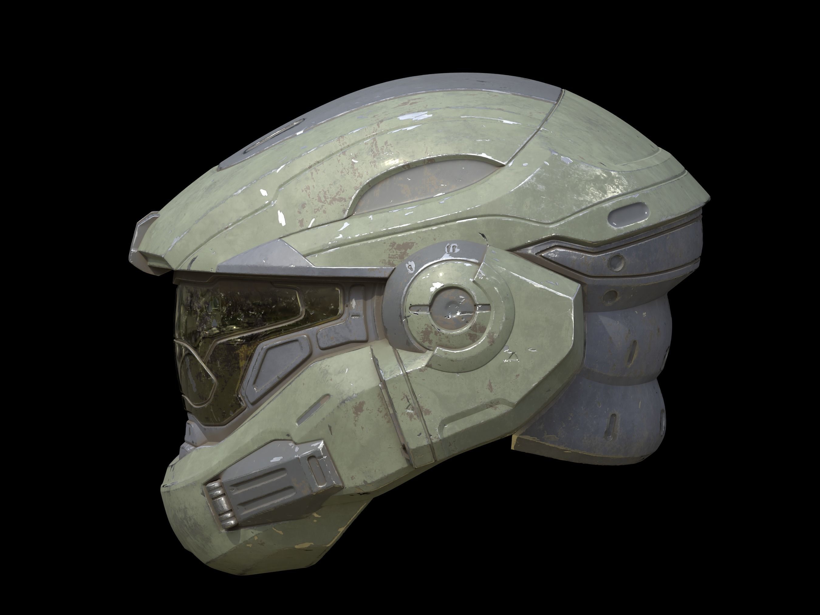 HALO MK V B helmet with attachments 3d print file 3D model 3D printable ...