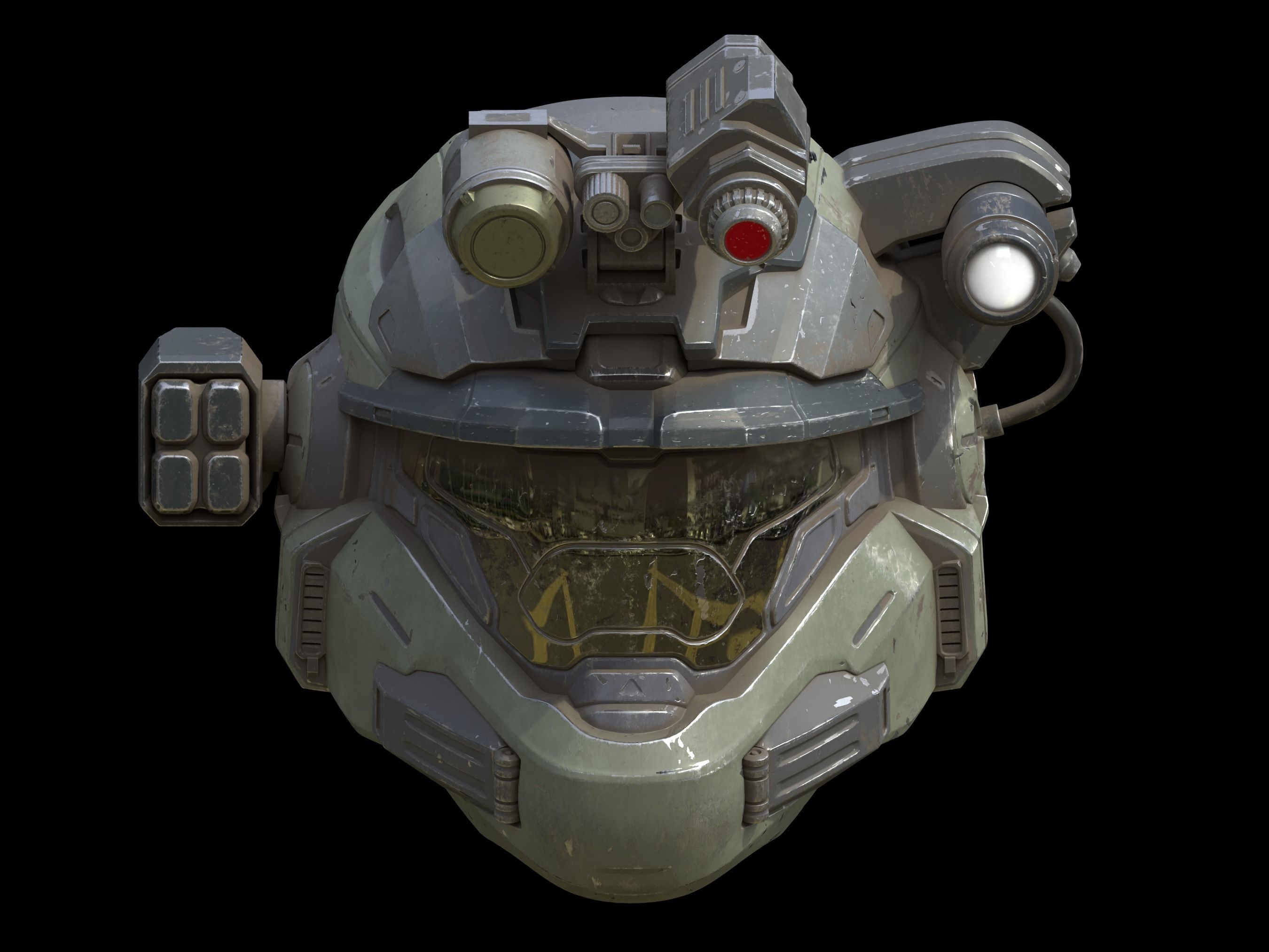 HALO MK V B helmet with attachments 3d print file 3D model 3D printable ...