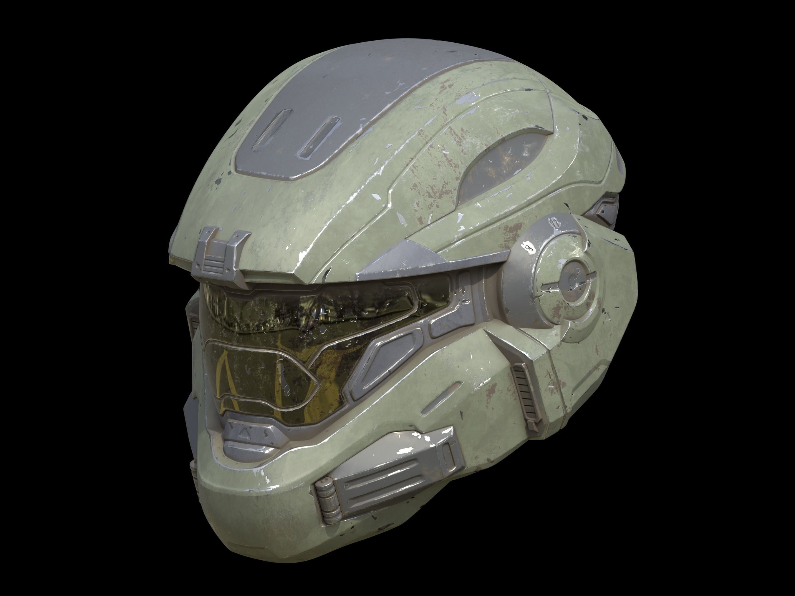 HALO MK V B helmet with attachments 3d print file 3D model 3D printable ...