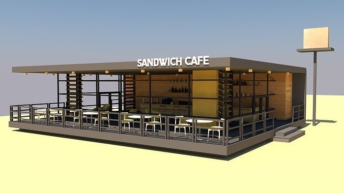 3D model Coffee Shop Cafe 3d Model VR / AR / low-poly | CGTrader