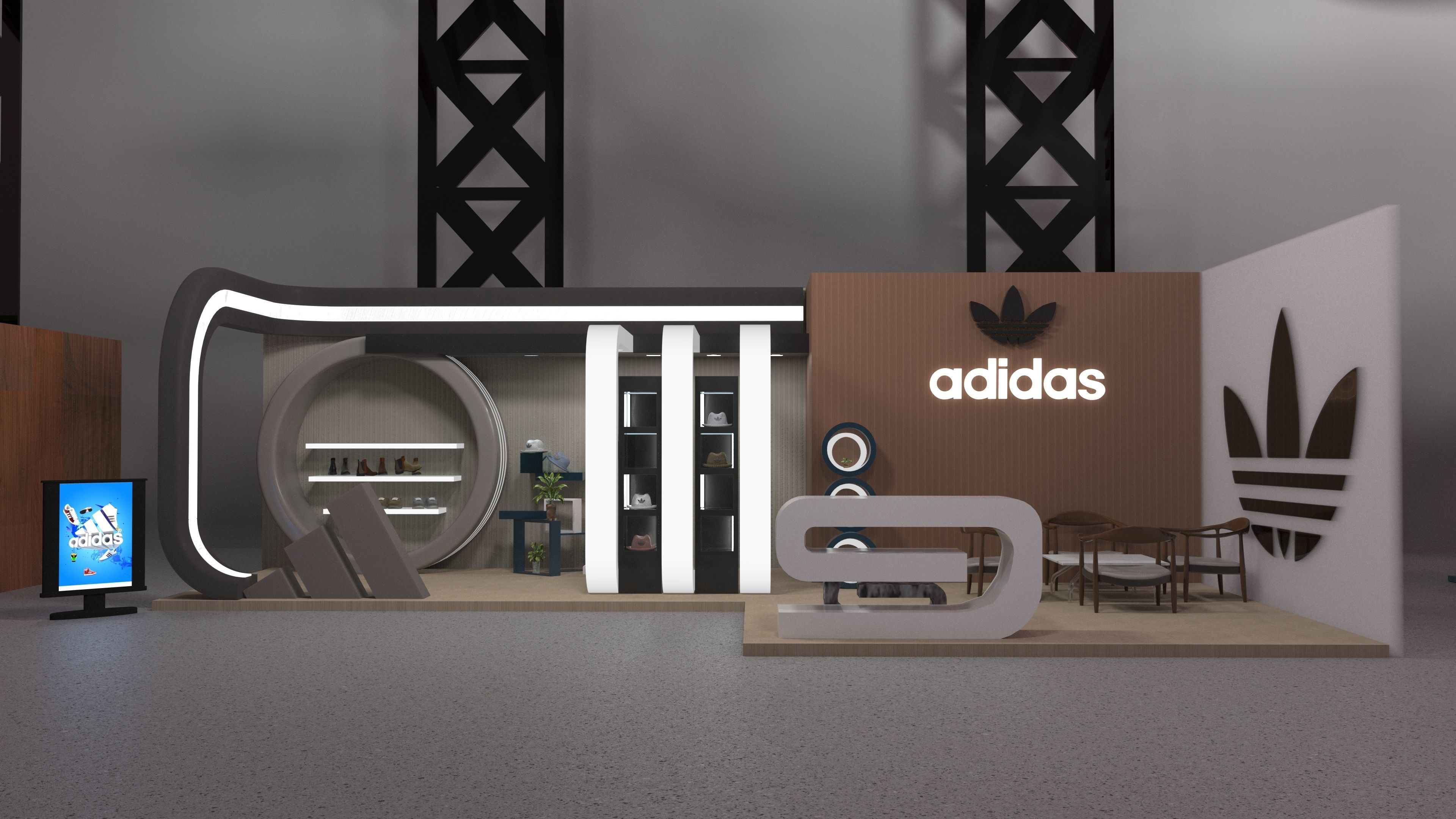adidas exhibition booth 3D model | CGTrader