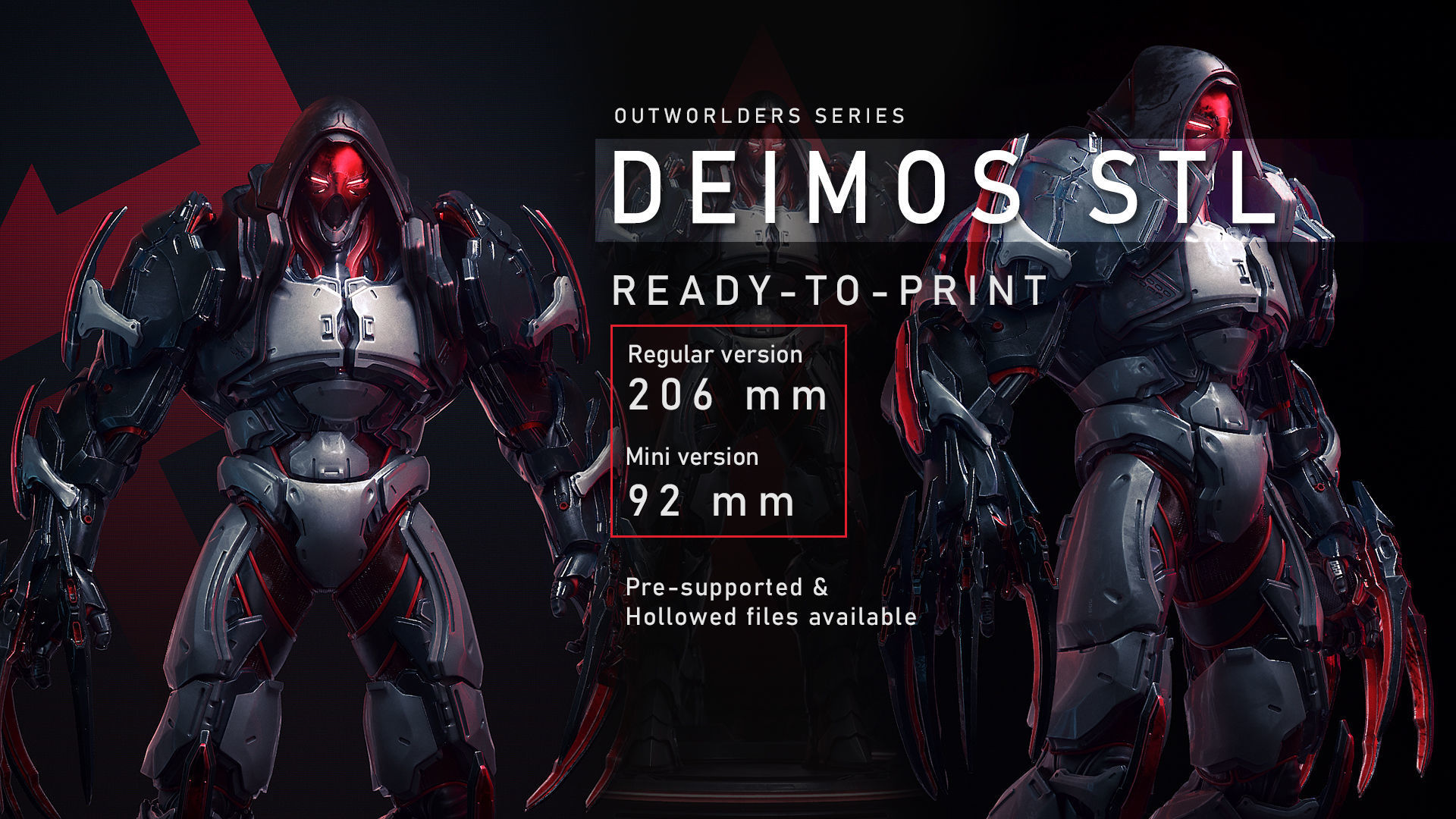 Deimos STL for 3D Printing - Outworlders Series 3D print model 3D model ...