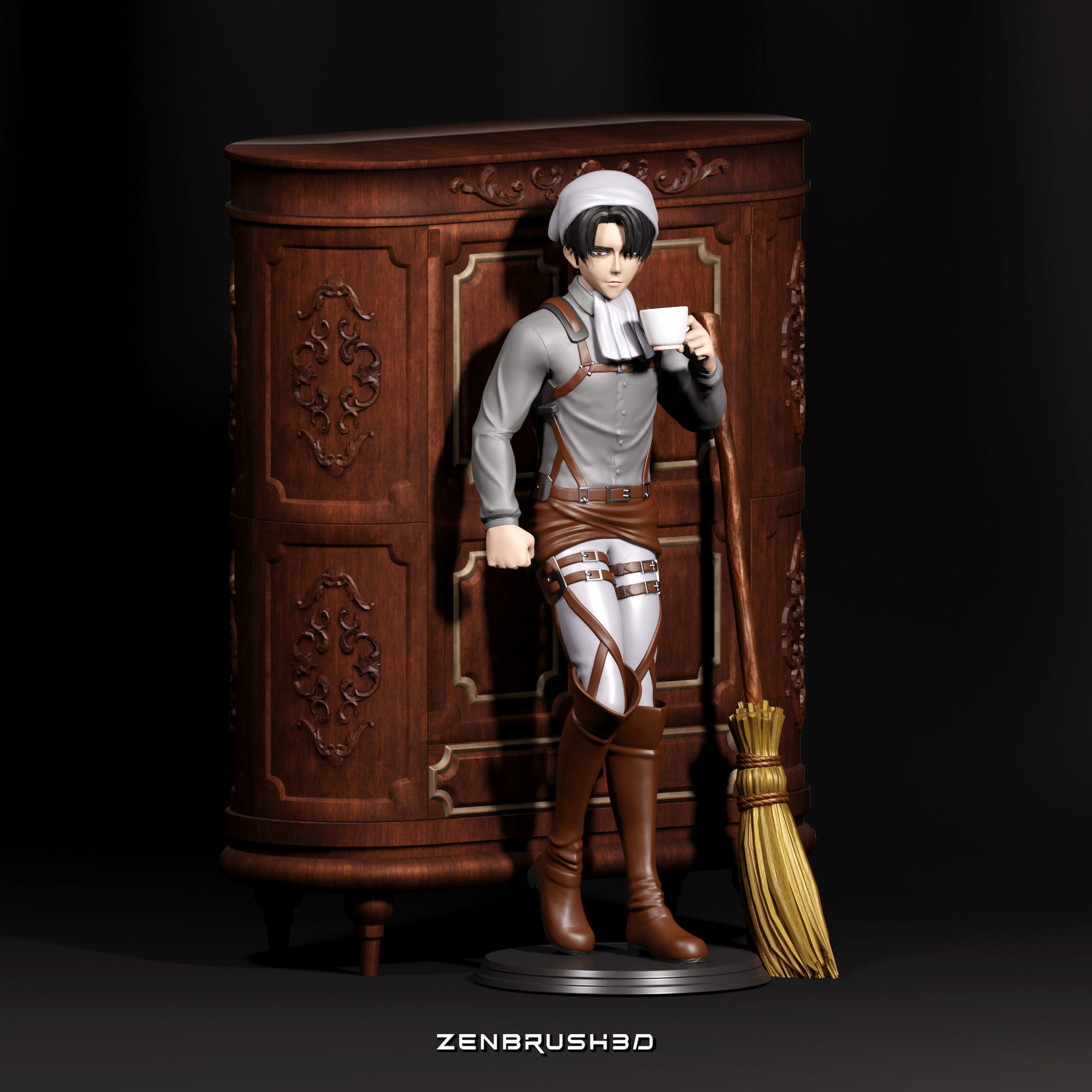 LEVI ACKERMAN - CLEANING OUTFIT - ATTACK ON TITAN - SNK 3D model 3D printable | CGTrader