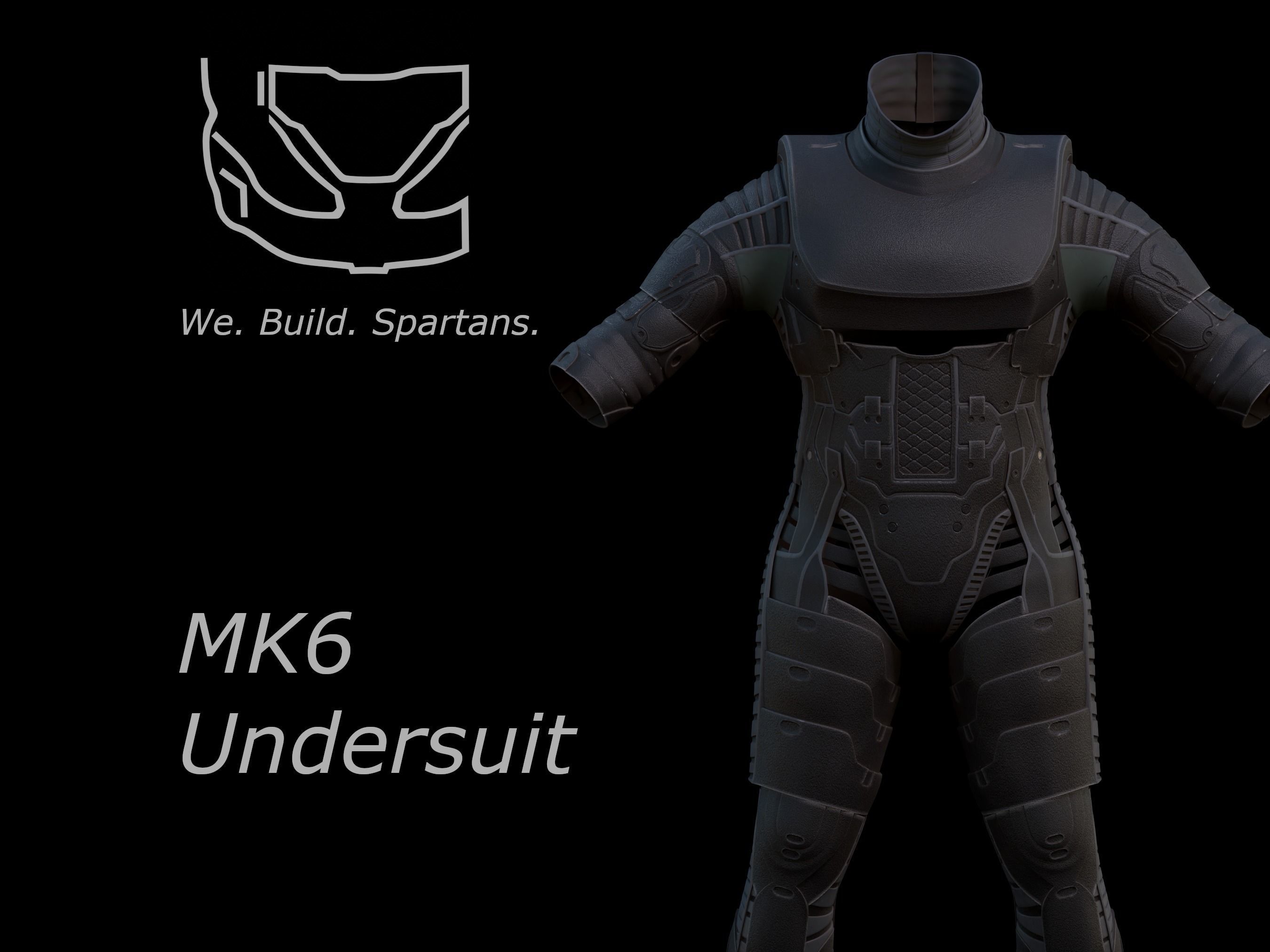 HALO Master Chief MK VI undersuit 3d print files 3D model 3D printable ...