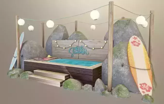 3D model Summer Tub VR / AR / low-poly | CGTrader