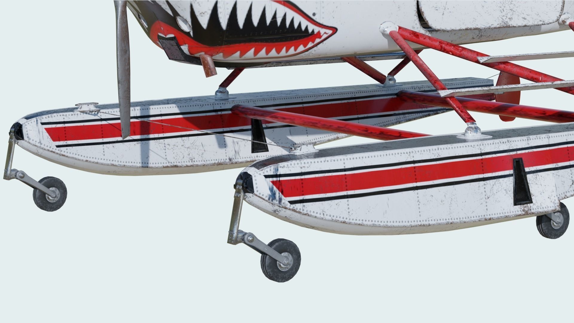 3D model Old Cessna 210 seaplane VR / AR / low-poly | CGTrader