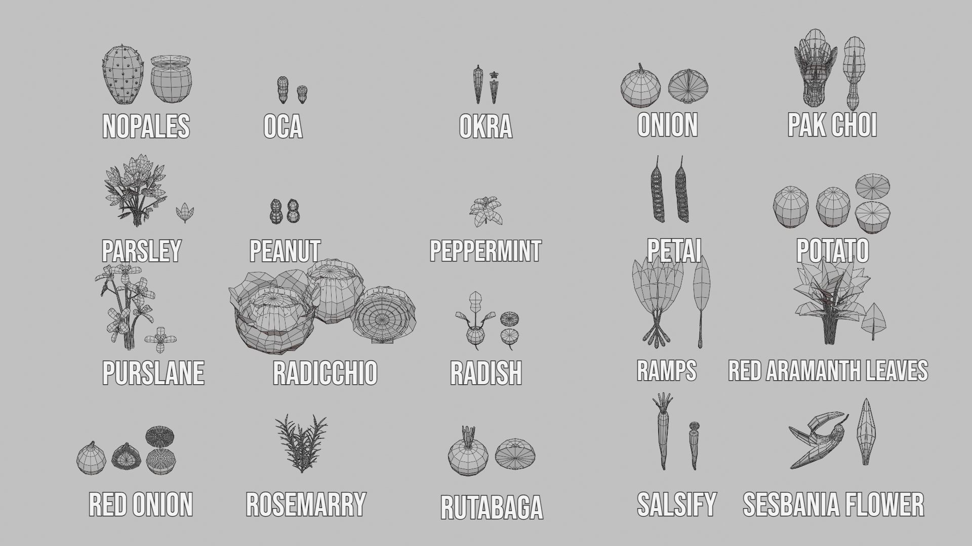 Ultimate Pack - Fruits And Vegetables Model Packs Collection VR / AR ...