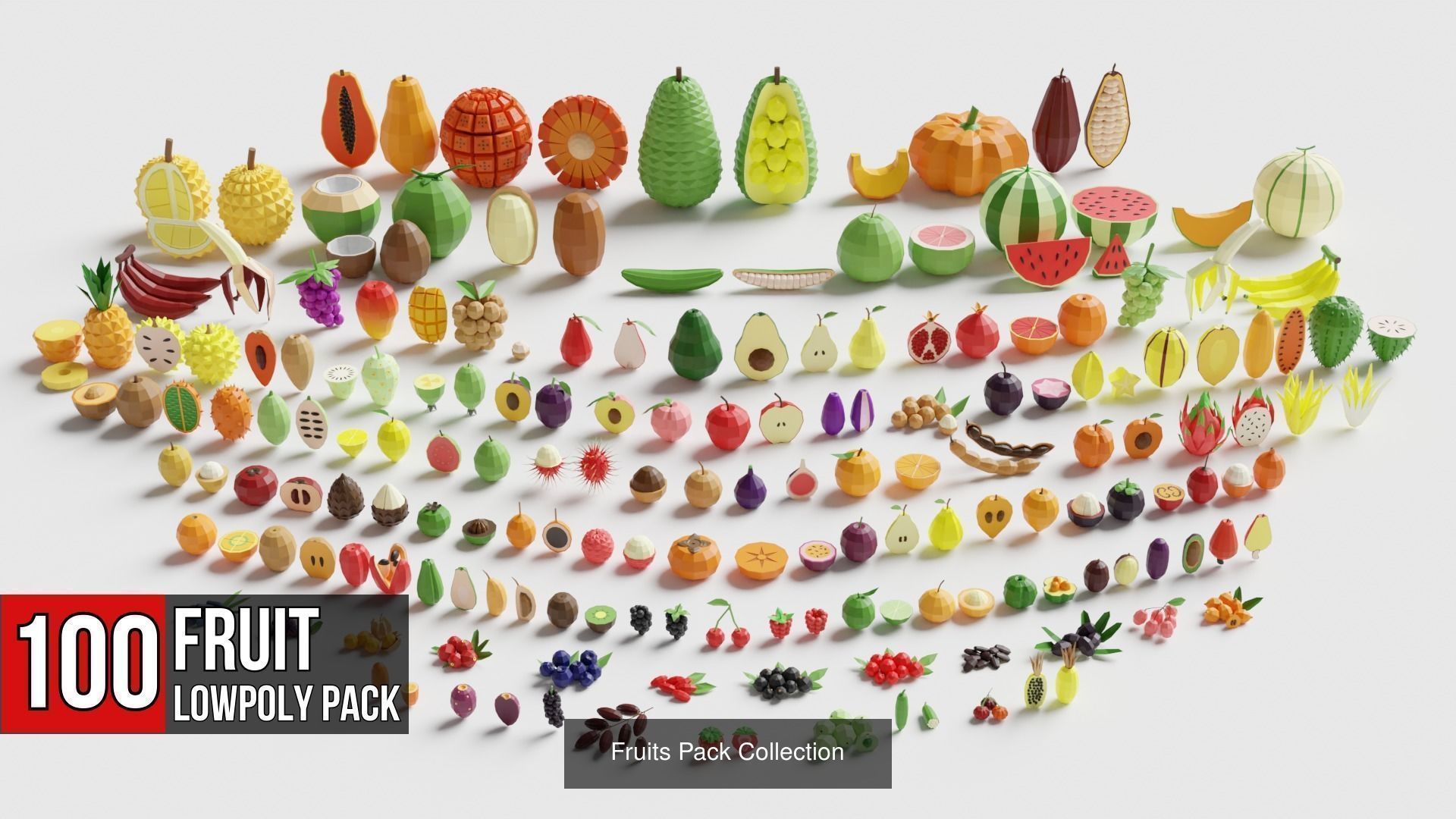 Ultimate Pack - Fruits And Vegetables Model Packs Collection VR / AR ...