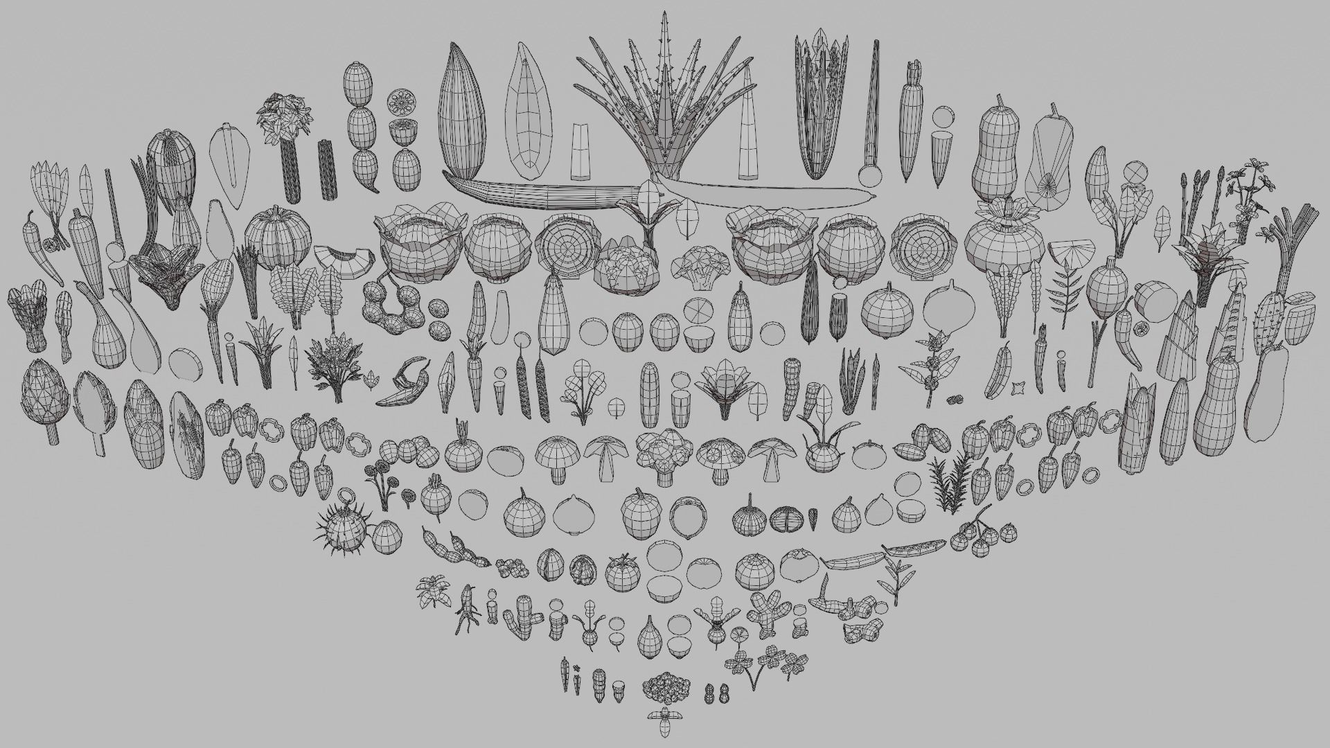 Ultimate Pack - Fruits And Vegetables Model Packs Collection VR / AR ...