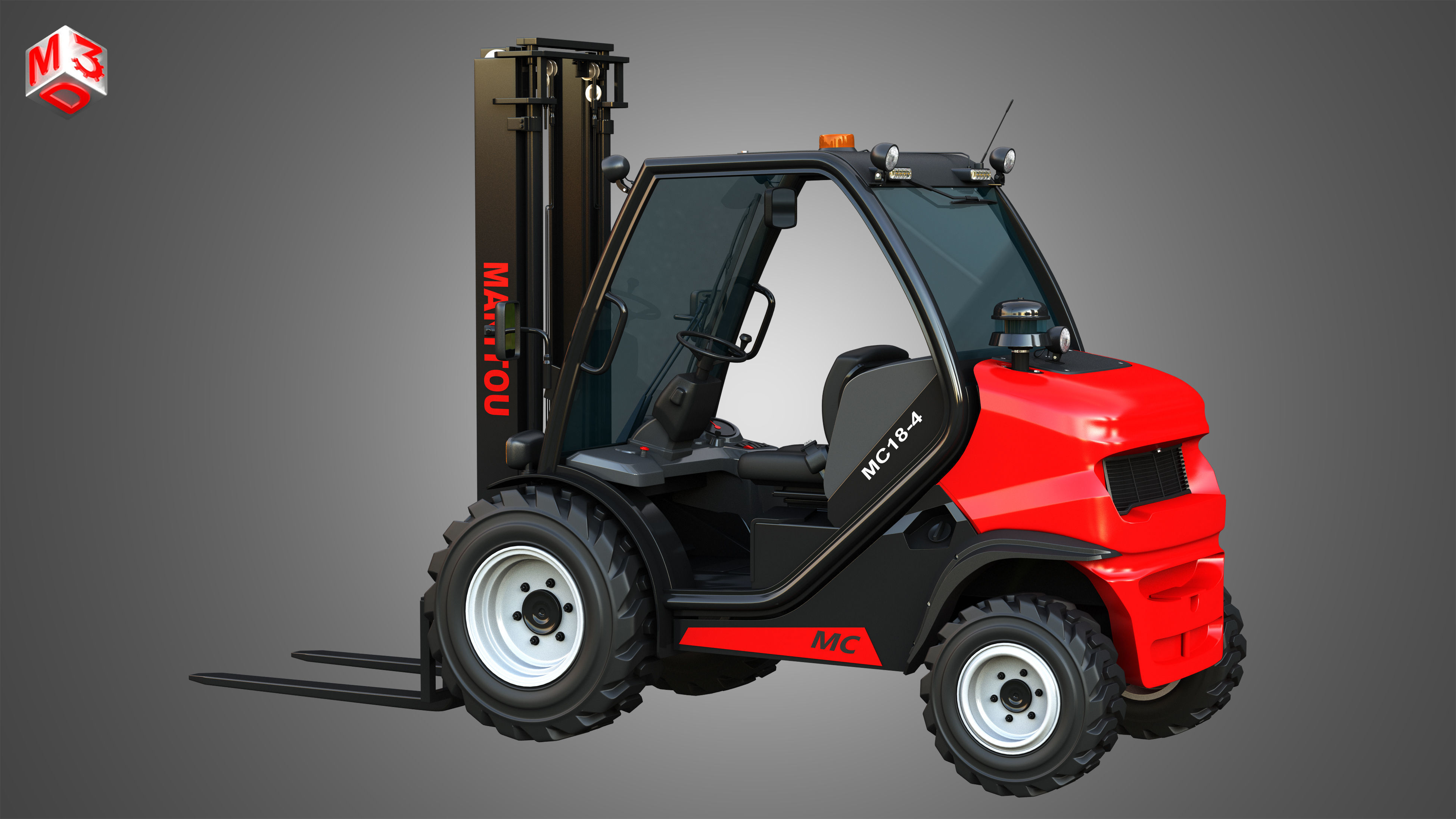 Manitou MC18-4 Forklift 3D model | CGTrader