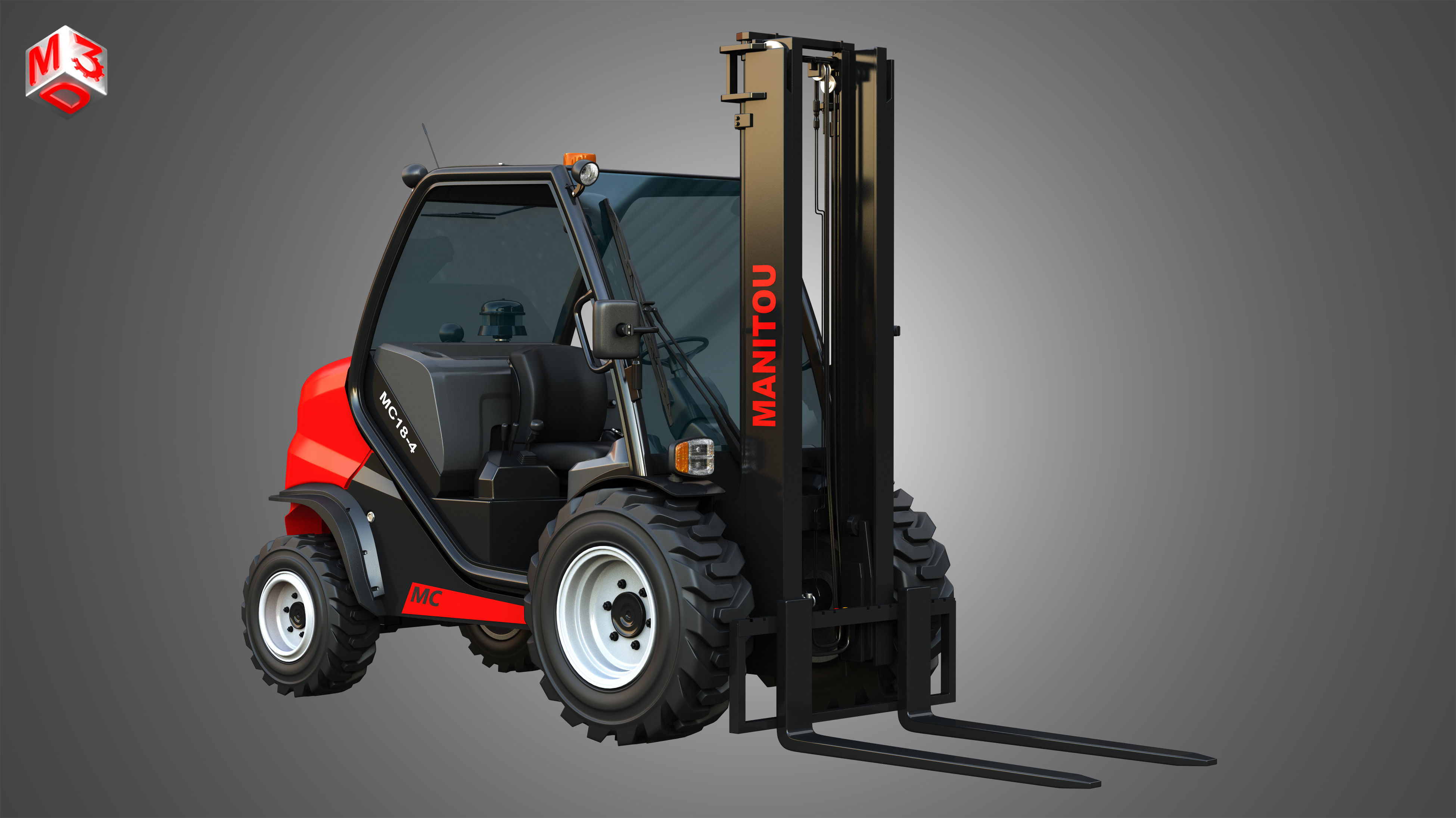 Manitou MC18-4 Forklift 3D model | CGTrader