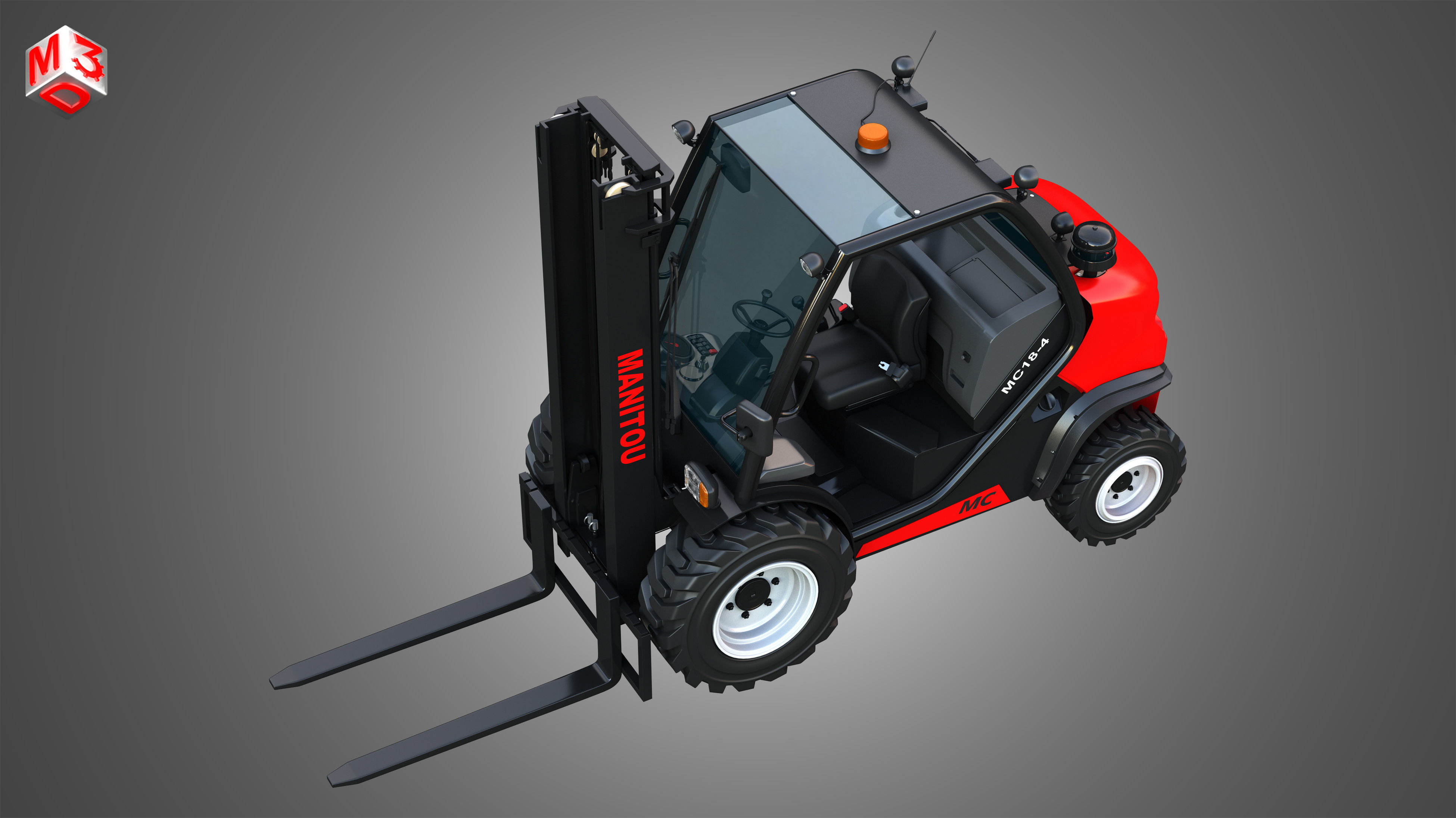 Manitou MC18-4 Forklift 3D model | CGTrader