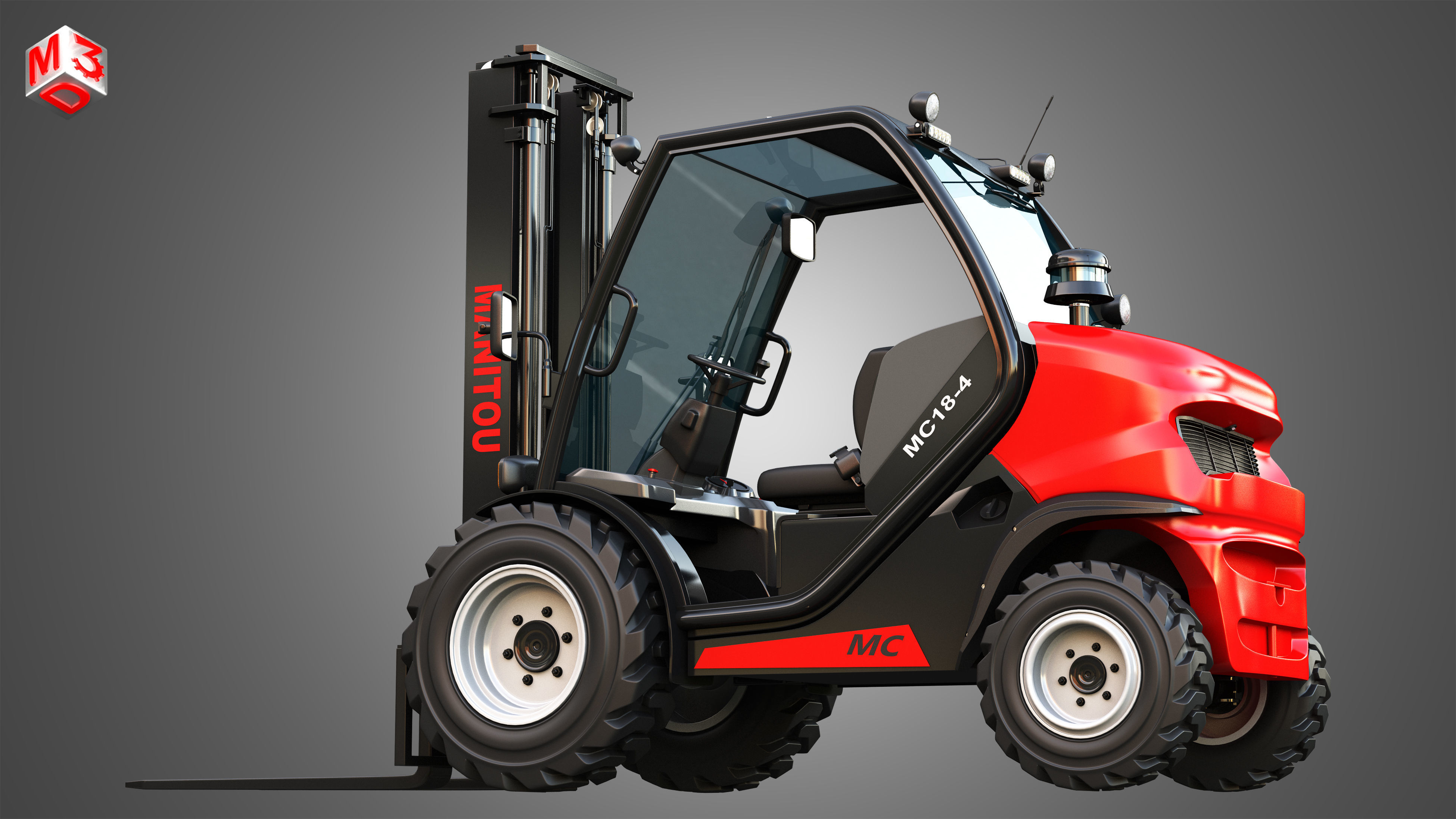 Manitou - MC18-4 Forklift 3D model | CGTrader