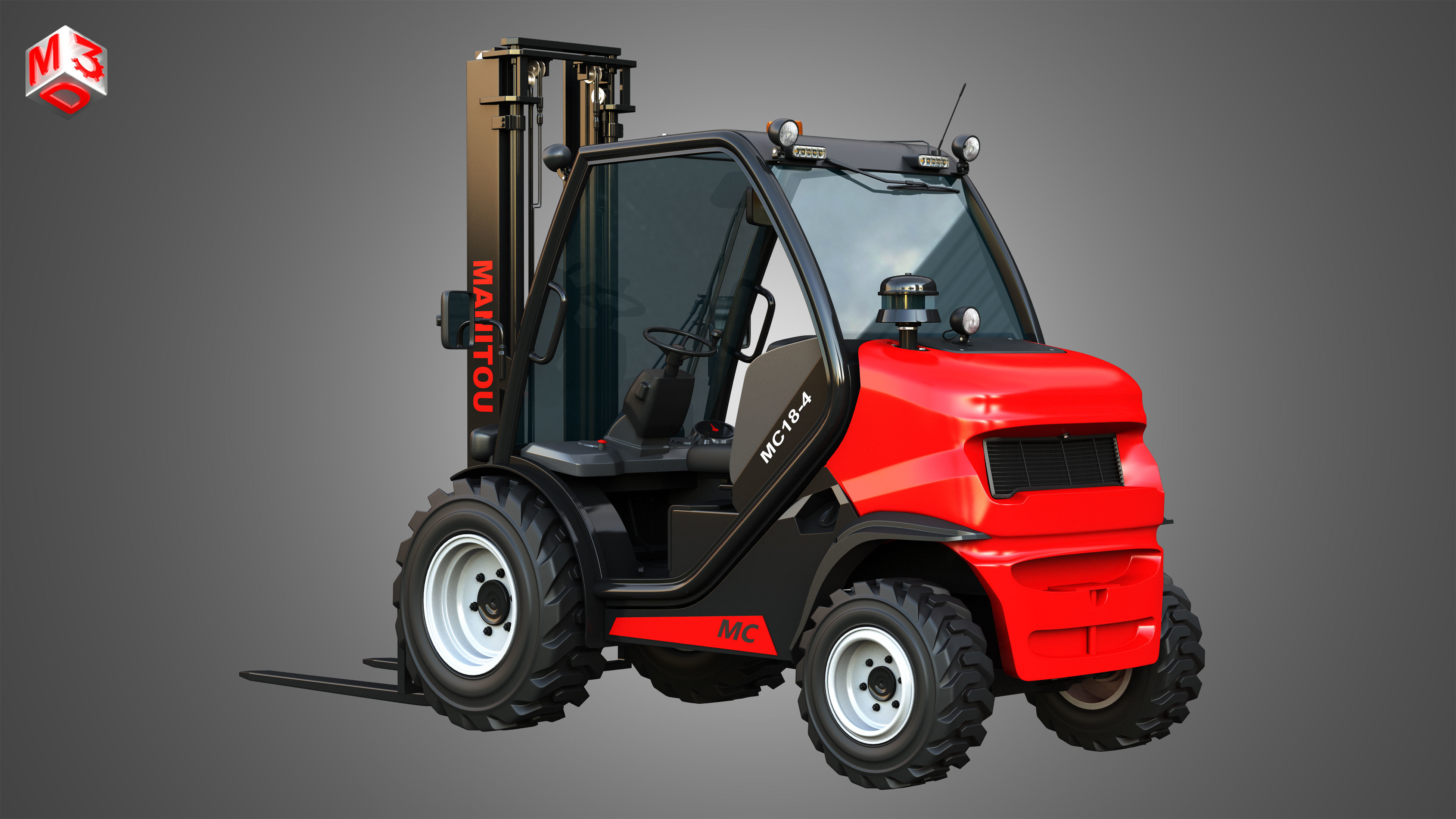 Manitou MC18-4 Forklift 3D model | CGTrader