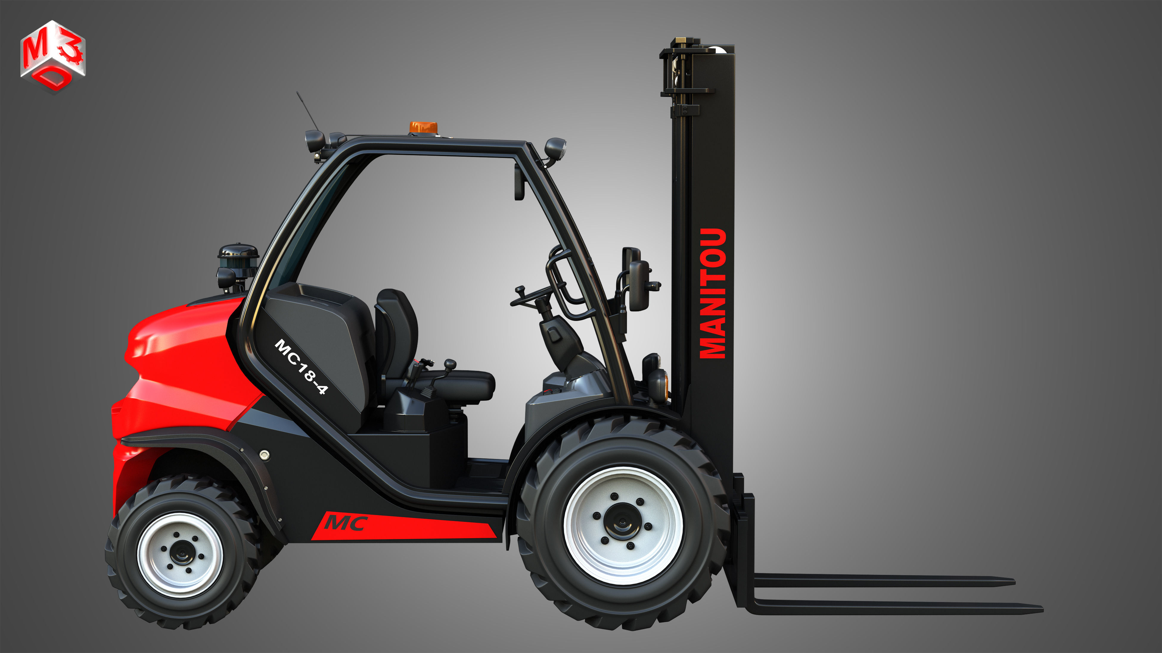 Manitou MC18-4 Forklift 3D model | CGTrader