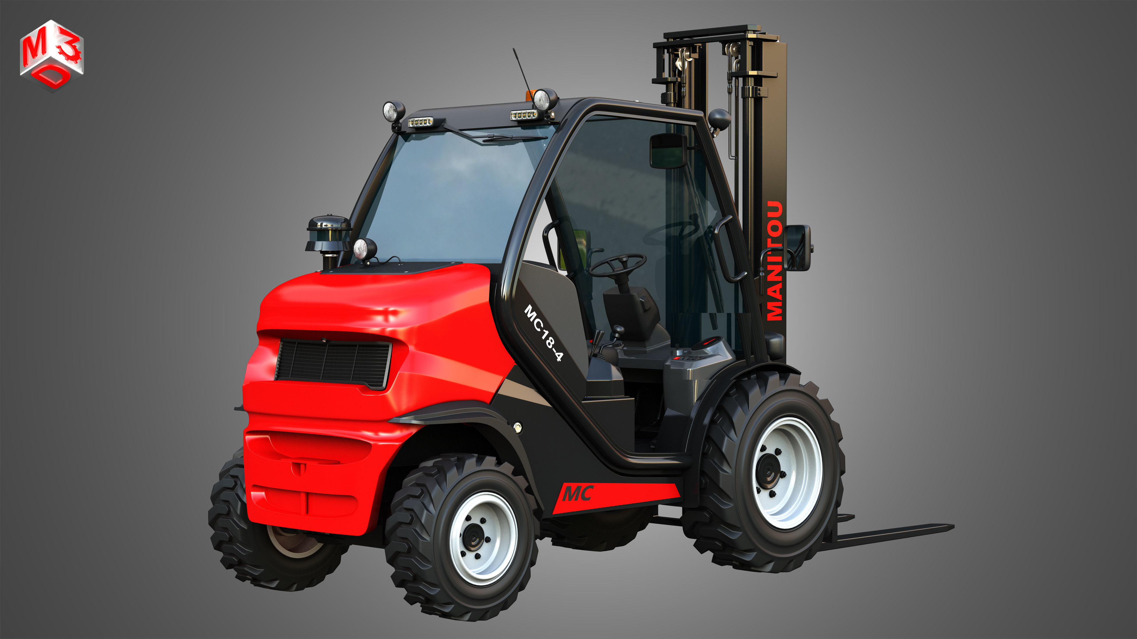 Manitou MC18-4 Forklift 3D model | CGTrader