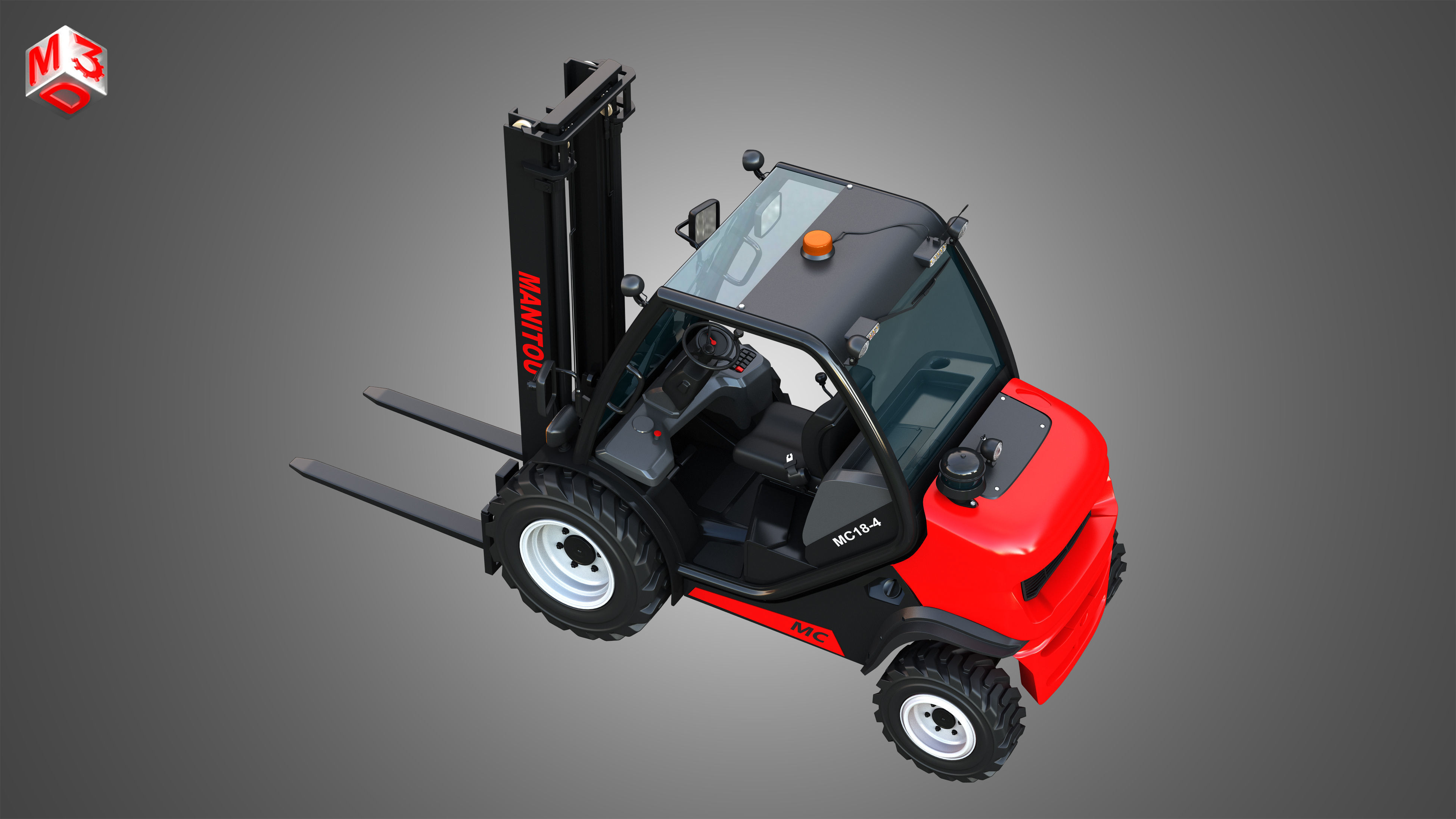 Manitou MC18-4 Forklift 3D model | CGTrader