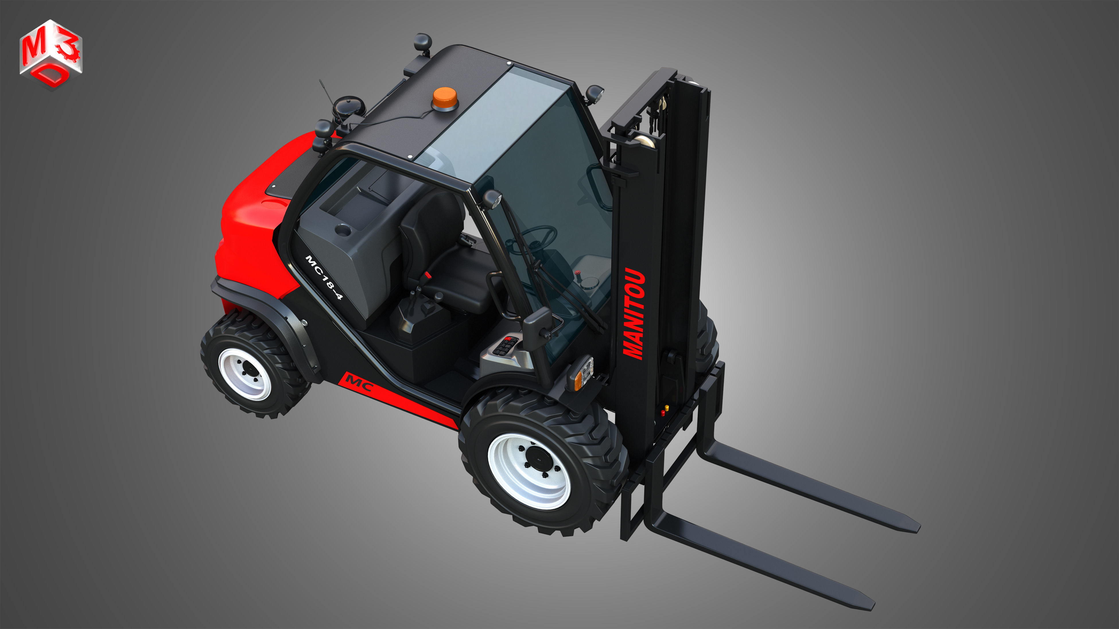 Manitou MC18-4 Forklift 3D model | CGTrader