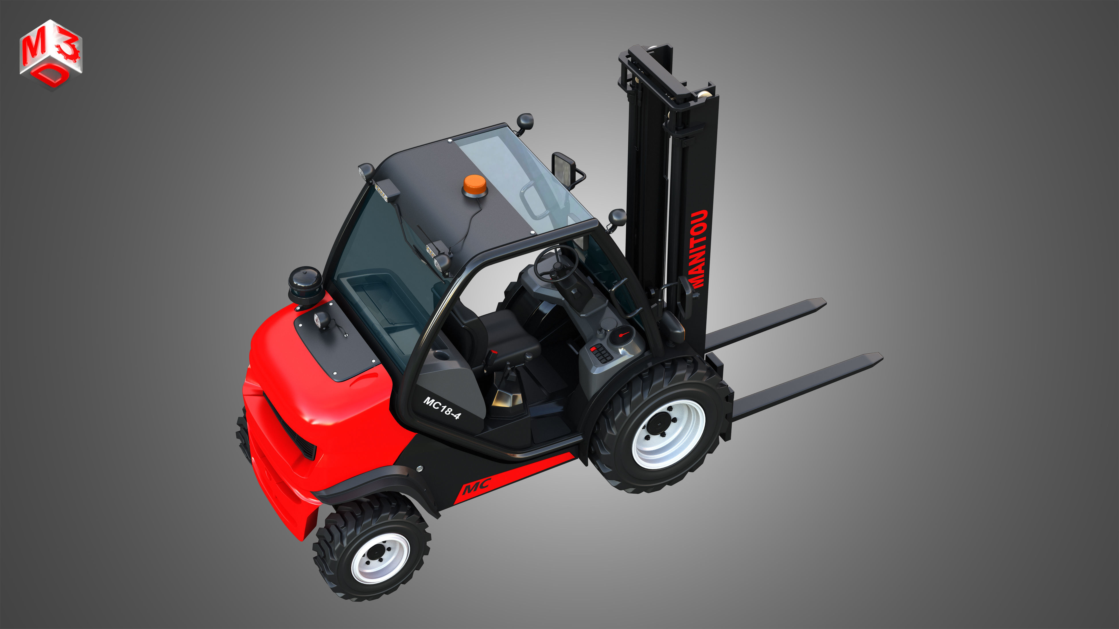 Manitou MC18-4 Forklift 3D model | CGTrader