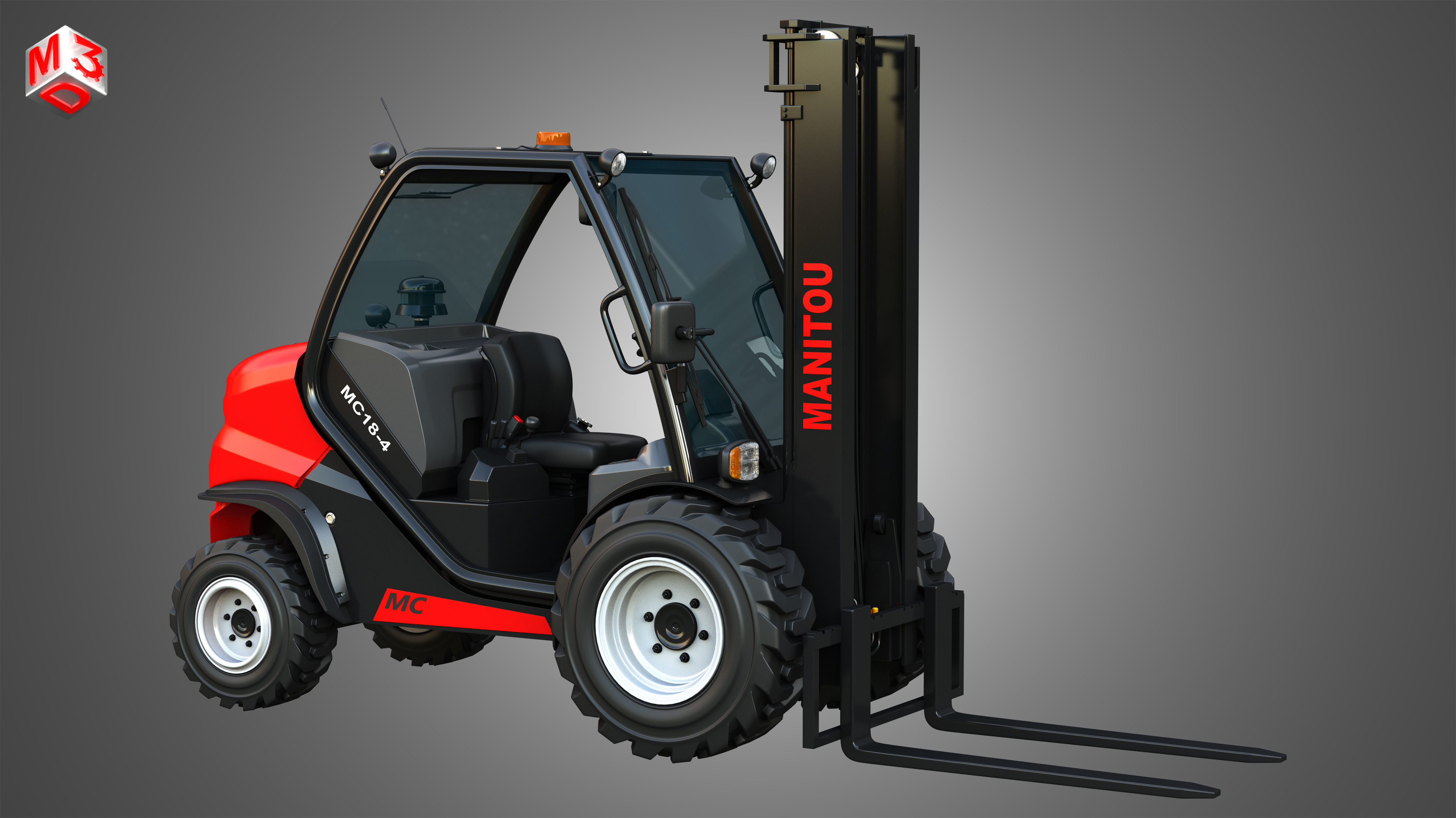 Manitou MC18-4 Forklift 3D model | CGTrader