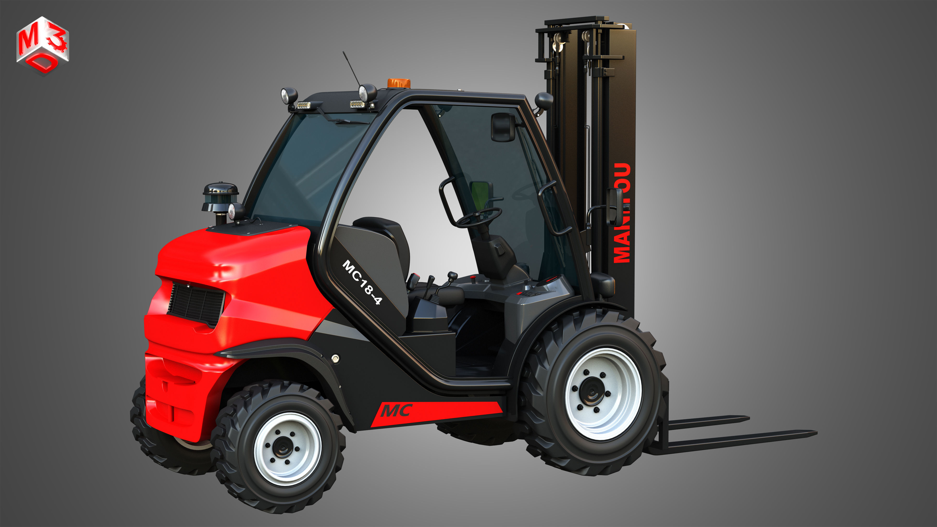 Manitou MC18-4 Forklift 3D model | CGTrader