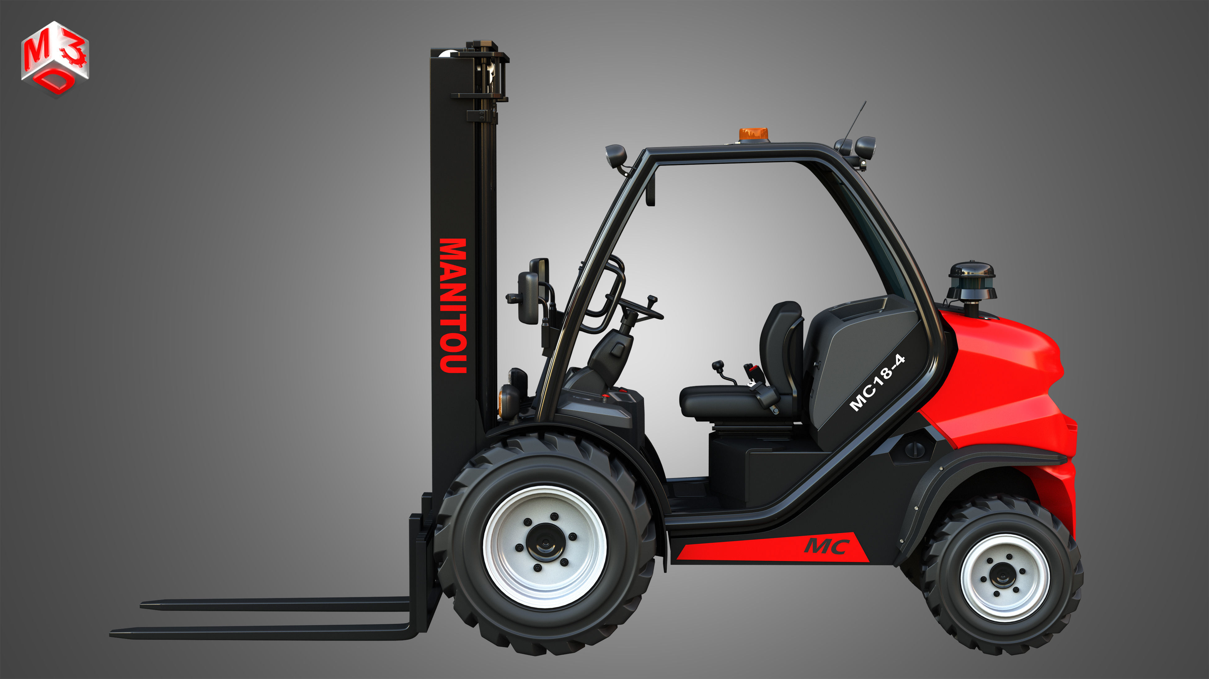 Manitou MC18-4 Forklift 3D model | CGTrader