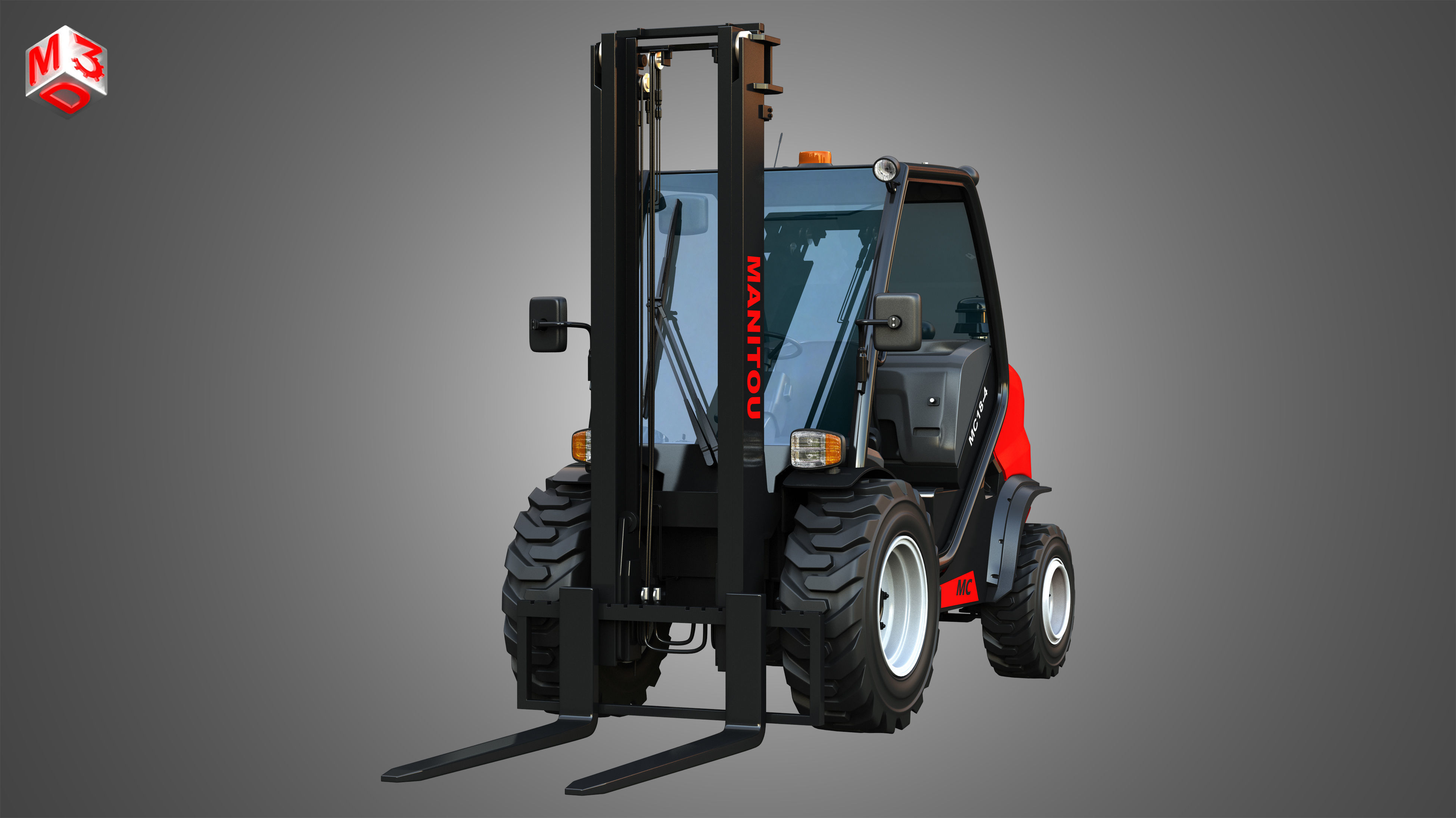 Manitou - MC18-4 Forklift 3D model | CGTrader