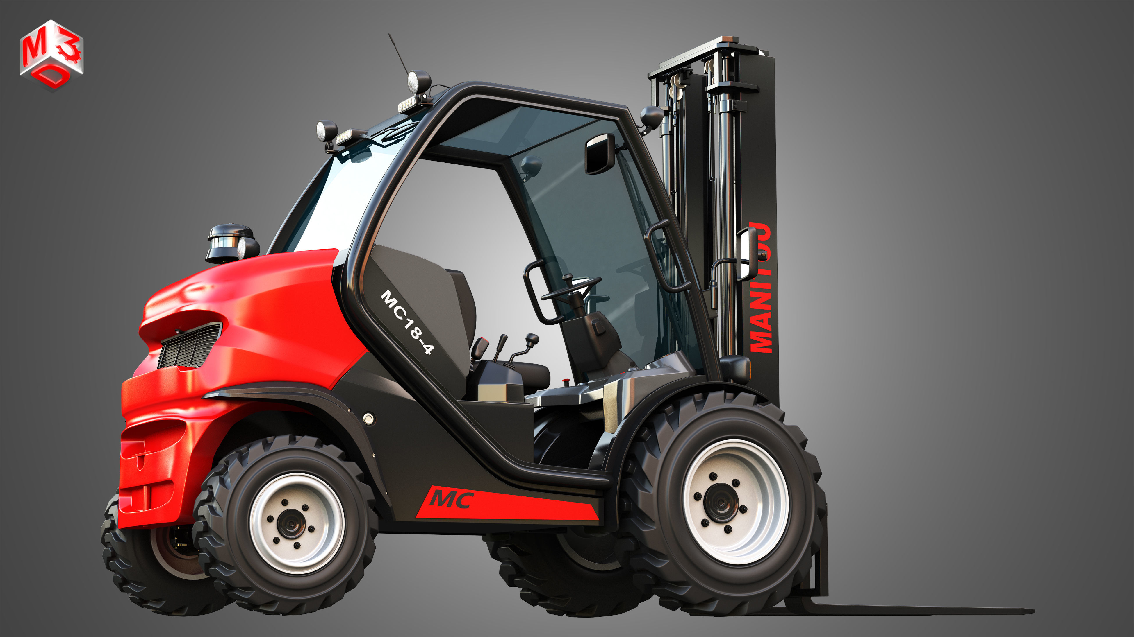 Manitou - MC18-4 Forklift 3D model | CGTrader