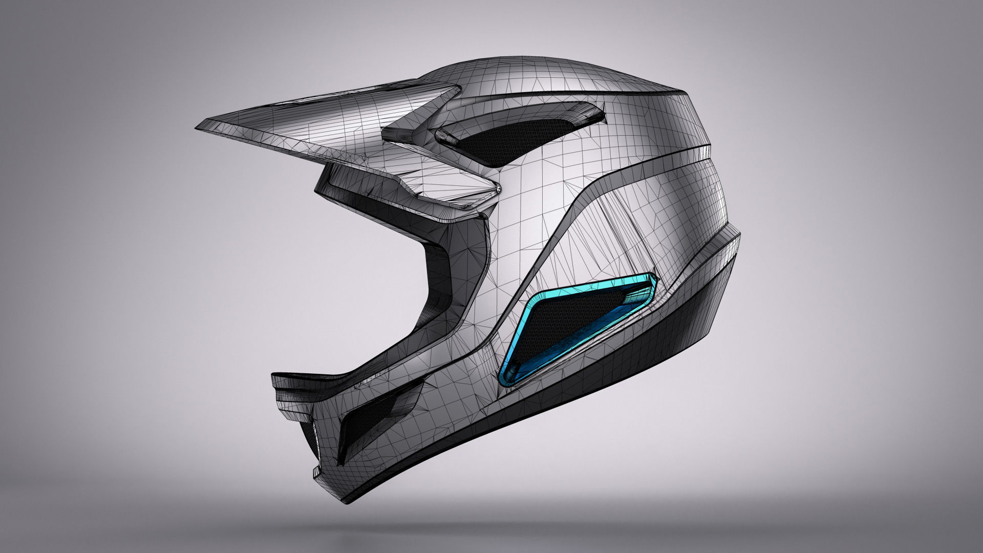Full Face Motorcycle Bike Helmet Design 3D model | CGTrader