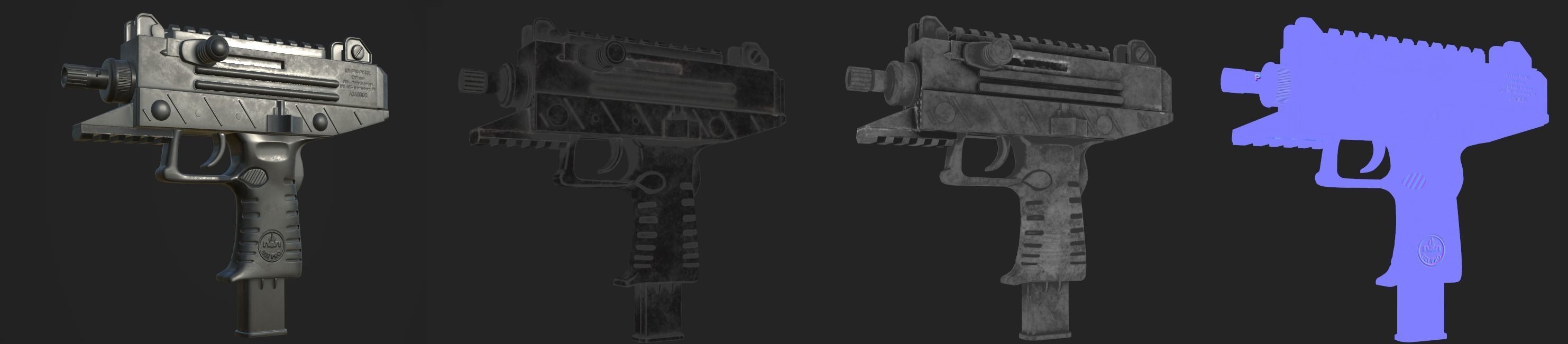 UZI PISTOL 9X9 mm 3D model | CGTrader