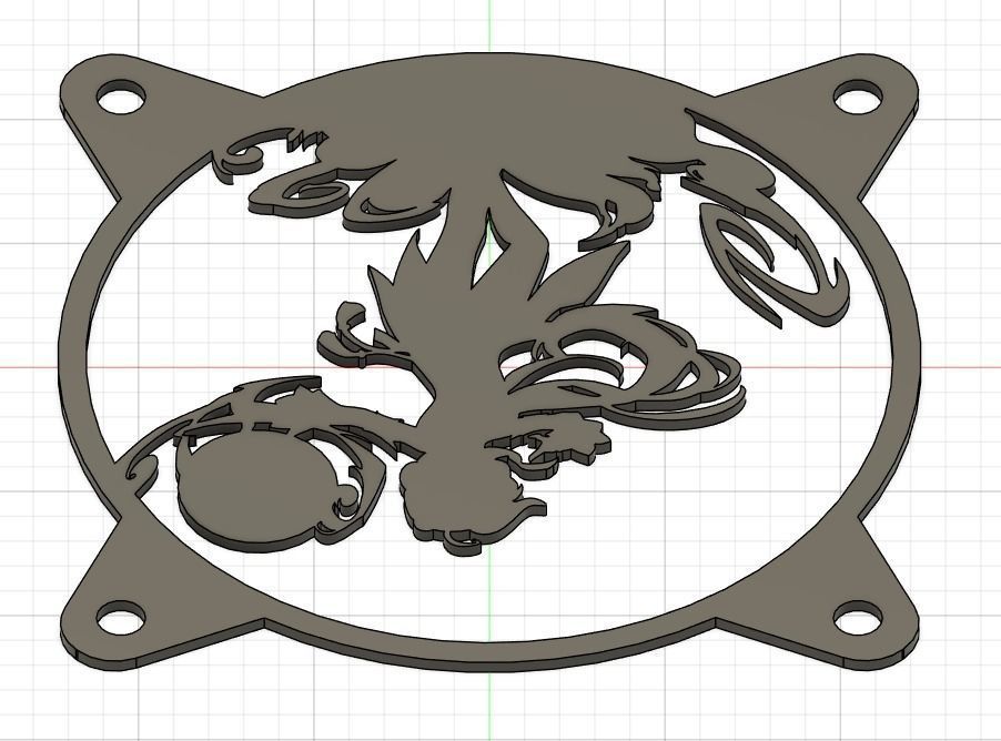 Genshin Impact Ganyu PC fan cover 3D model 3D printable | CGTrader