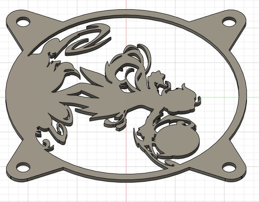 Genshin Impact Ganyu PC fan cover 3D model 3D printable | CGTrader