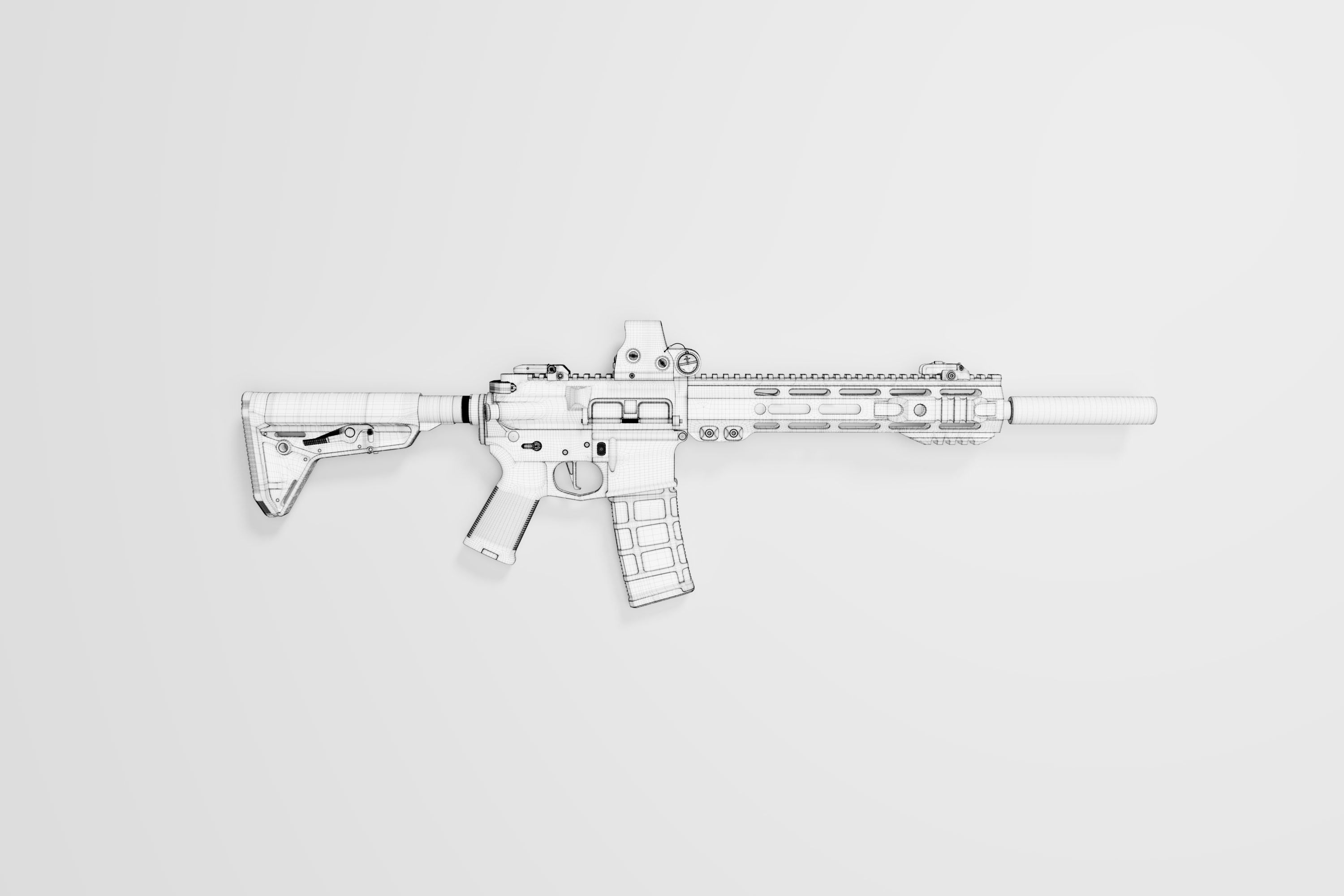 AR-15 - Rifle 3D model | CGTrader