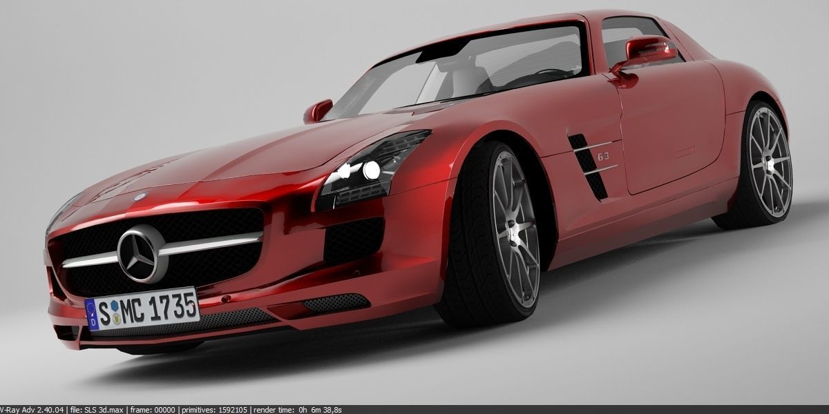 Mercedece benz sls AMG 3d model 3D model | CGTrader