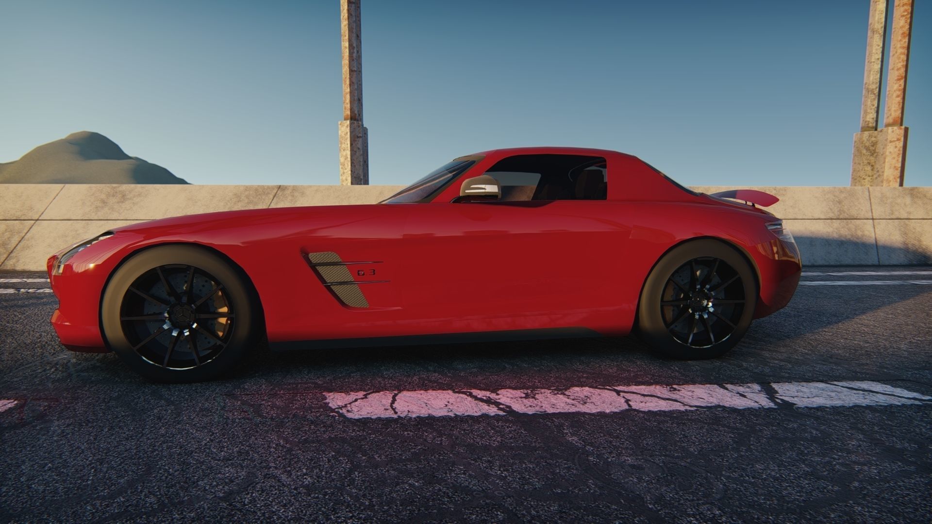 Mercedece benz sls AMG 3d model 3D model | CGTrader