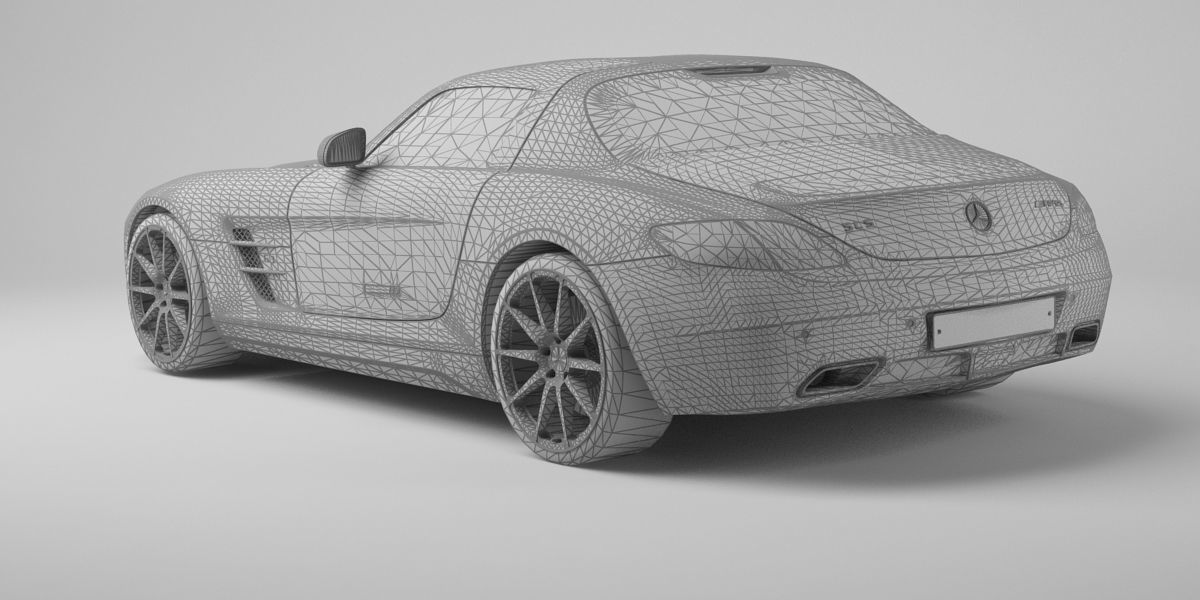 Mercedece benz sls AMG 3d model 3D model | CGTrader