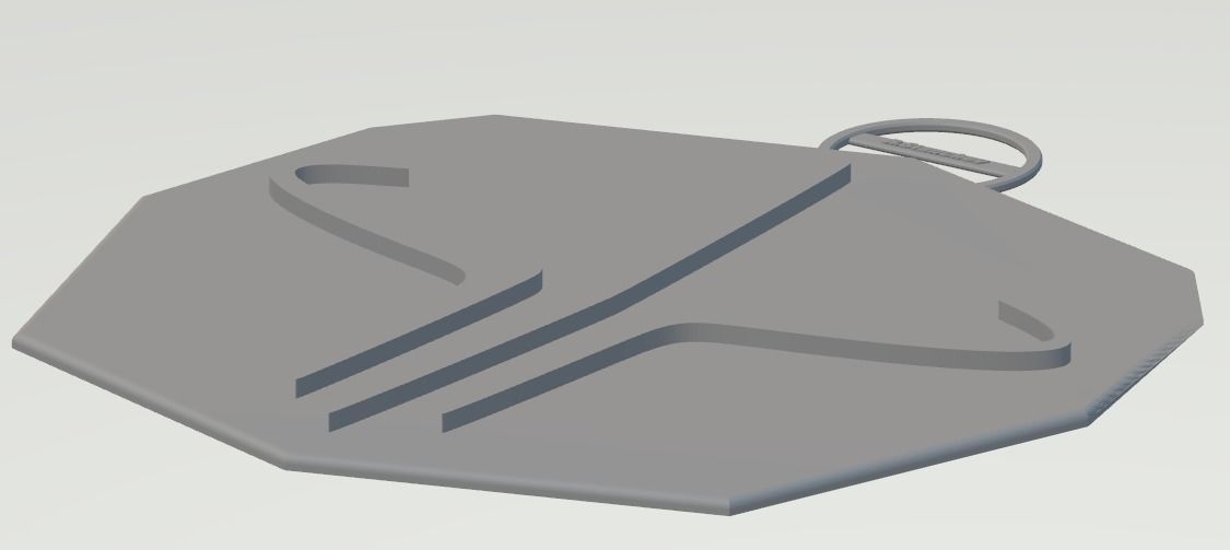 Quake III Arena Logo Keychain 2 types 3D model 3D printable | CGTrader