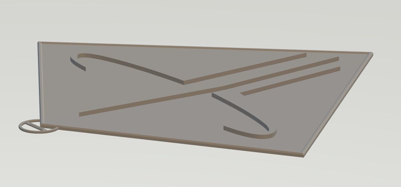 Quake III Arena Logo Keychain 2 types 3D model 3D printable | CGTrader