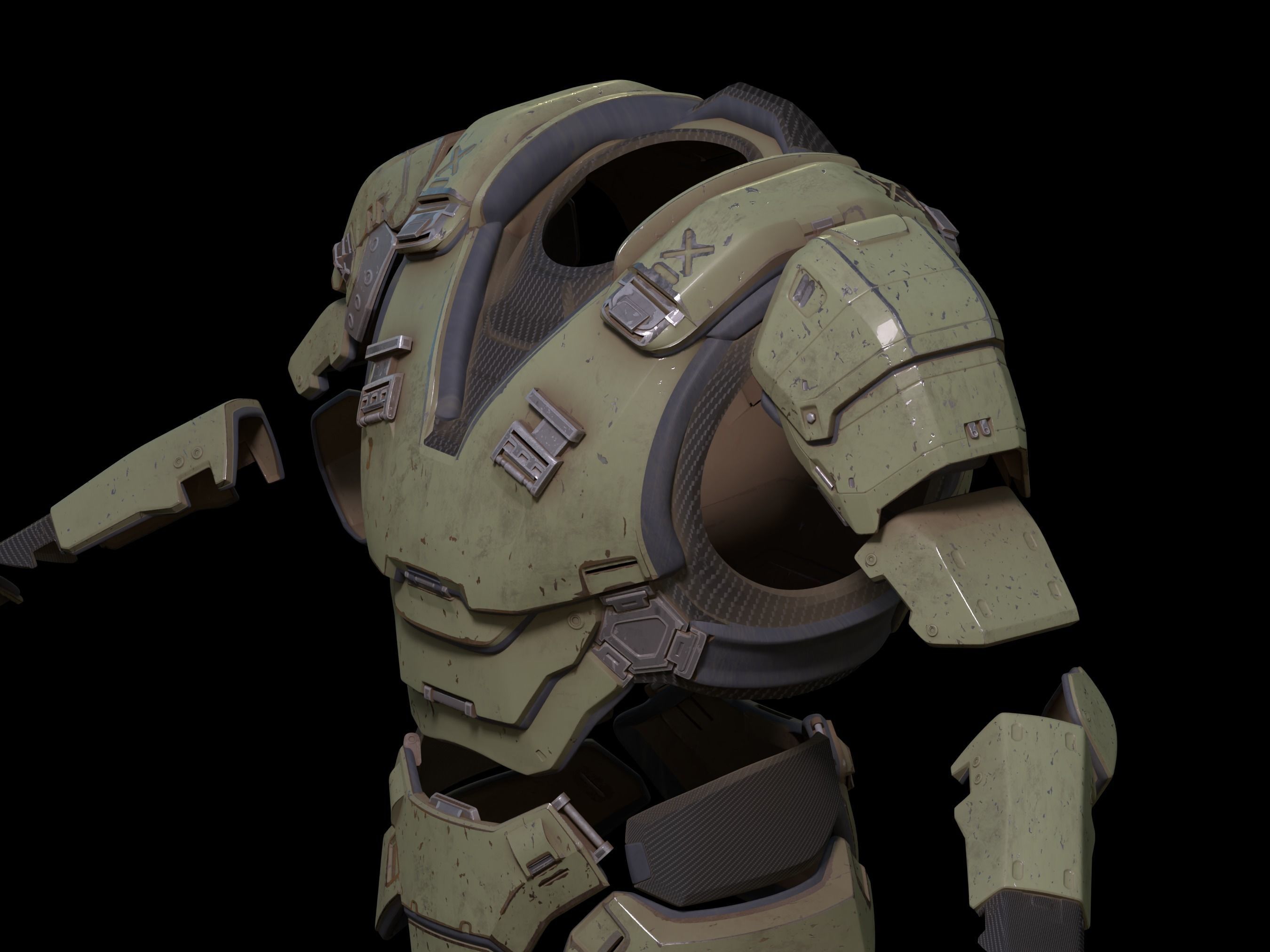 HALO Mirage Sap Guardpro Max shoulder pads 3d print files 3D model 3D ...