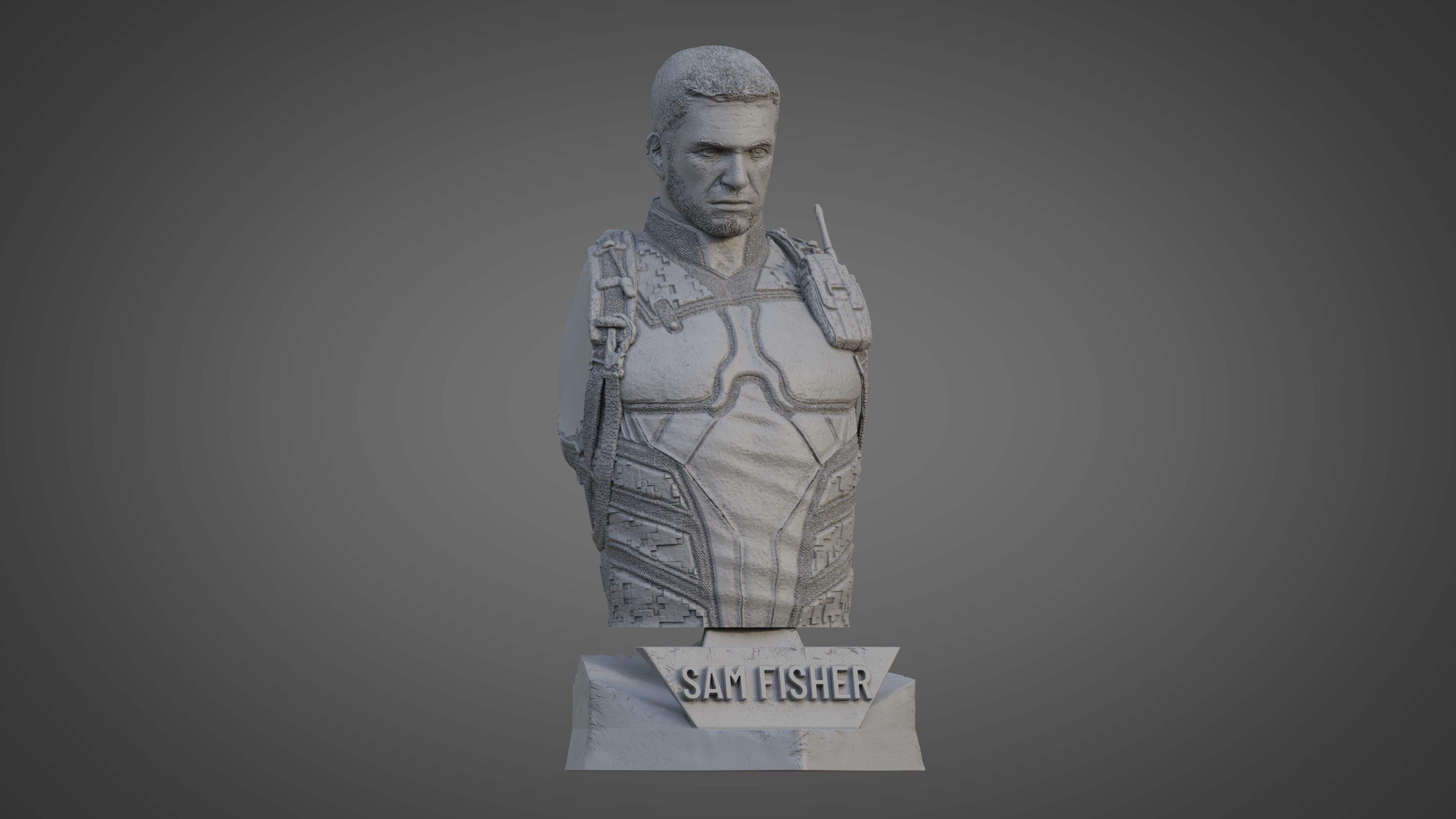 SAM FISHER ULTRA-DETAILED SUPPORT-FREE BUST 3D MODEL free 3D model ...