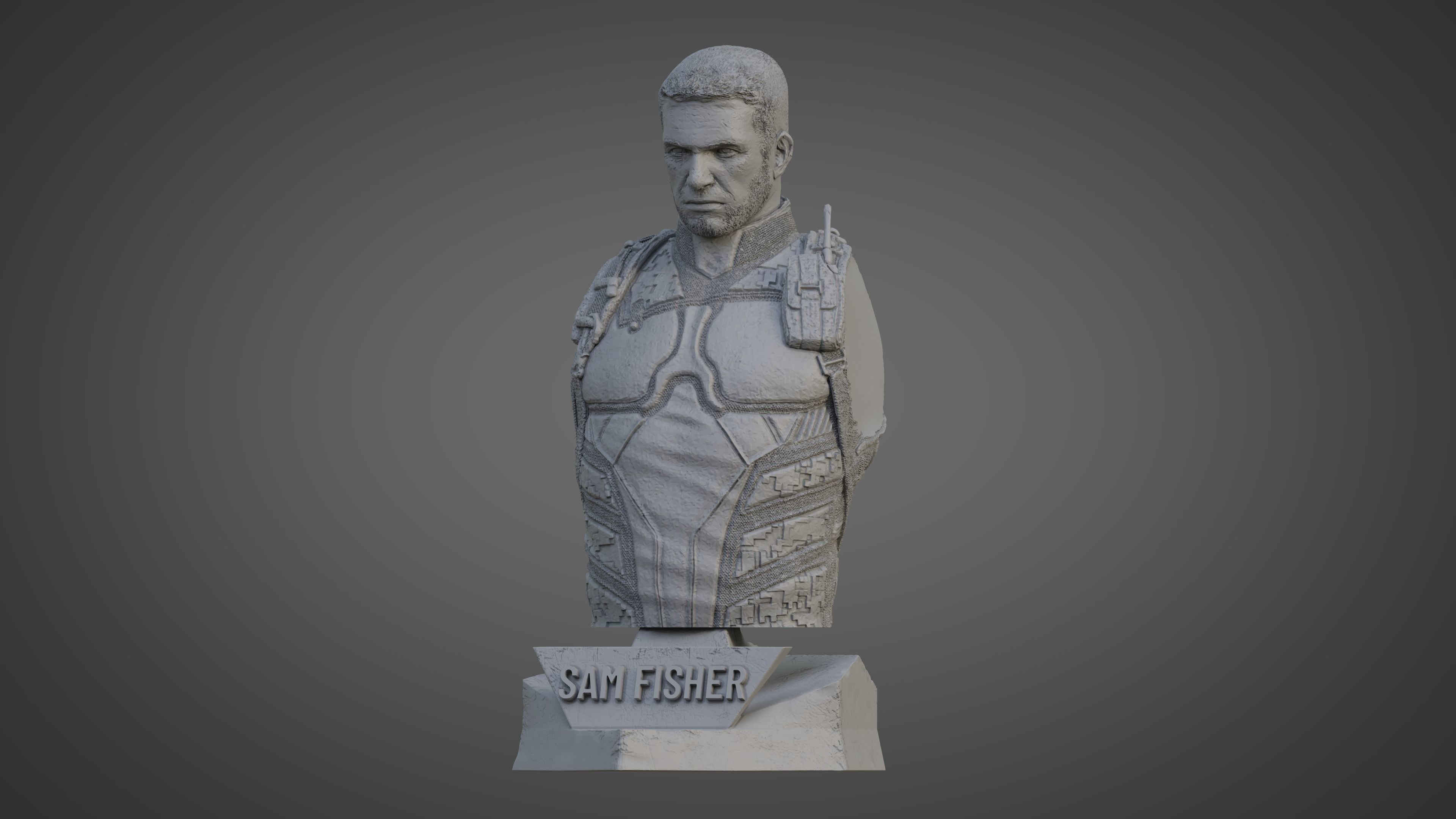 SAM FISHER ULTRA-DETAILED SUPPORT-FREE BUST 3D MODEL free 3D model ...