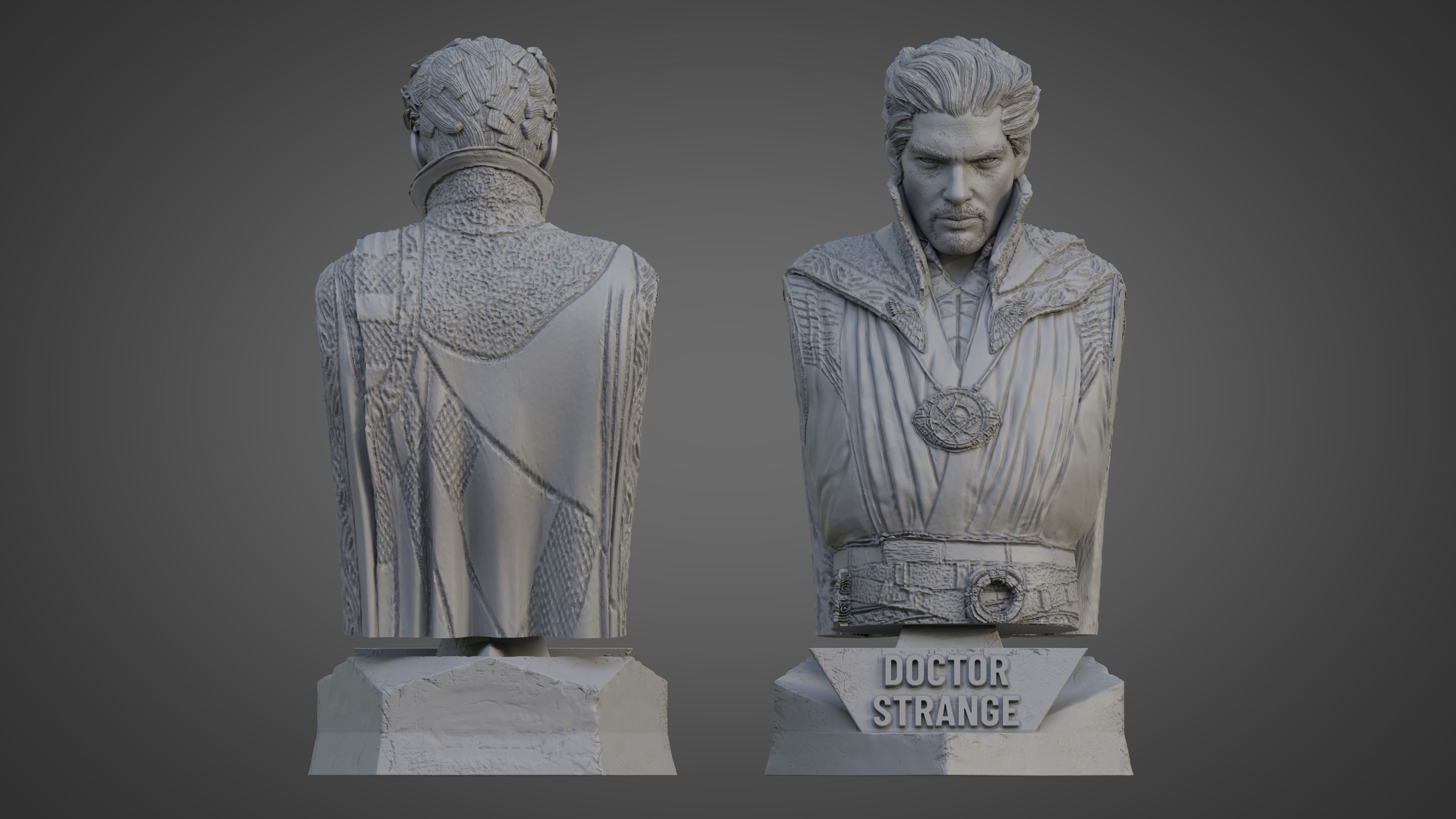 DOCTOR STRANGE ULTRA-DETAILED SUPPORT-FREE BUST 3D MODEL free 3D model ...