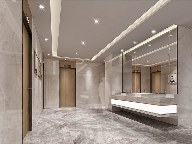 Restroom 3D model | CGTrader